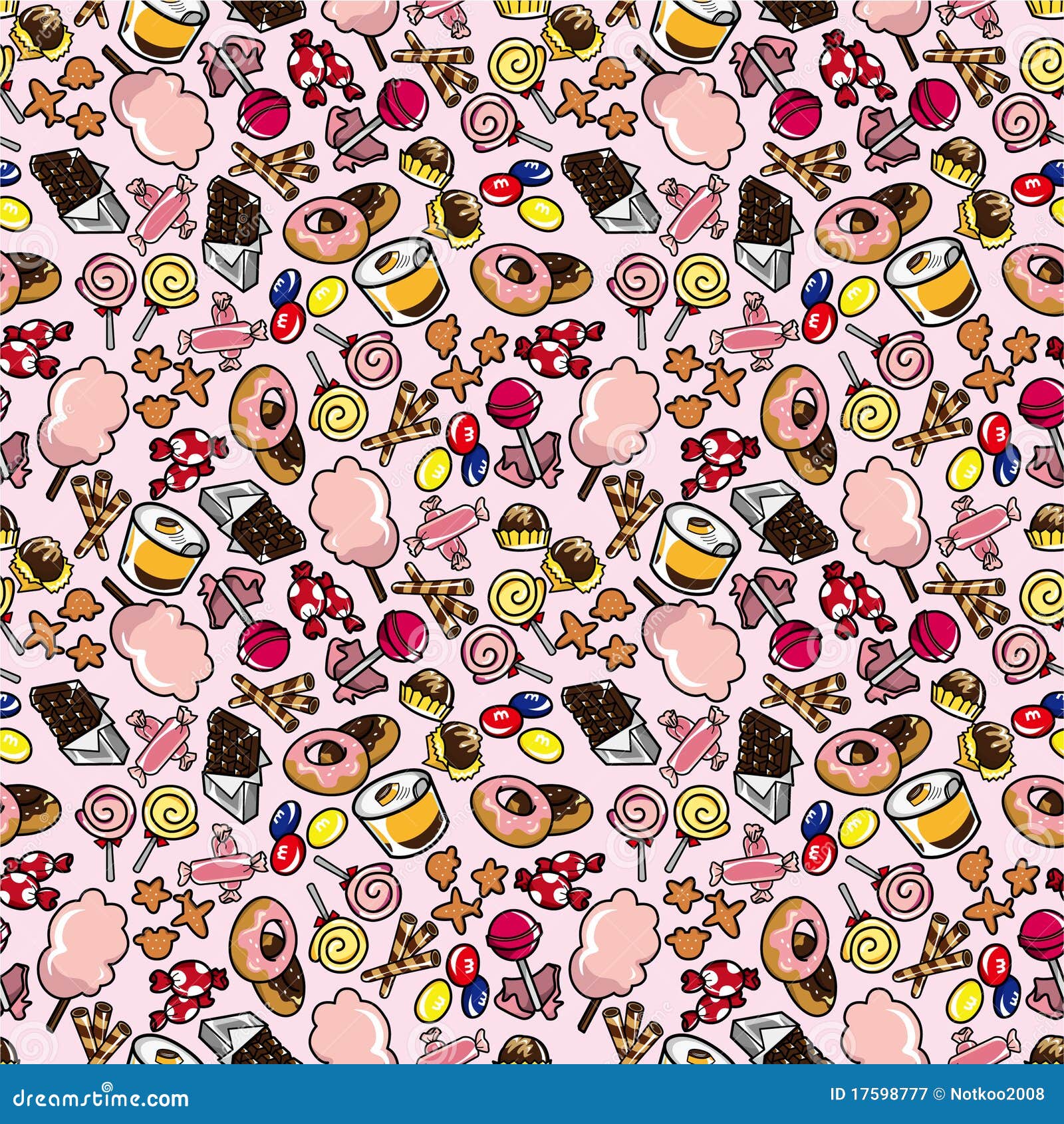 Seamless candy pattern stock vector. Illustration of birthday - 17598777