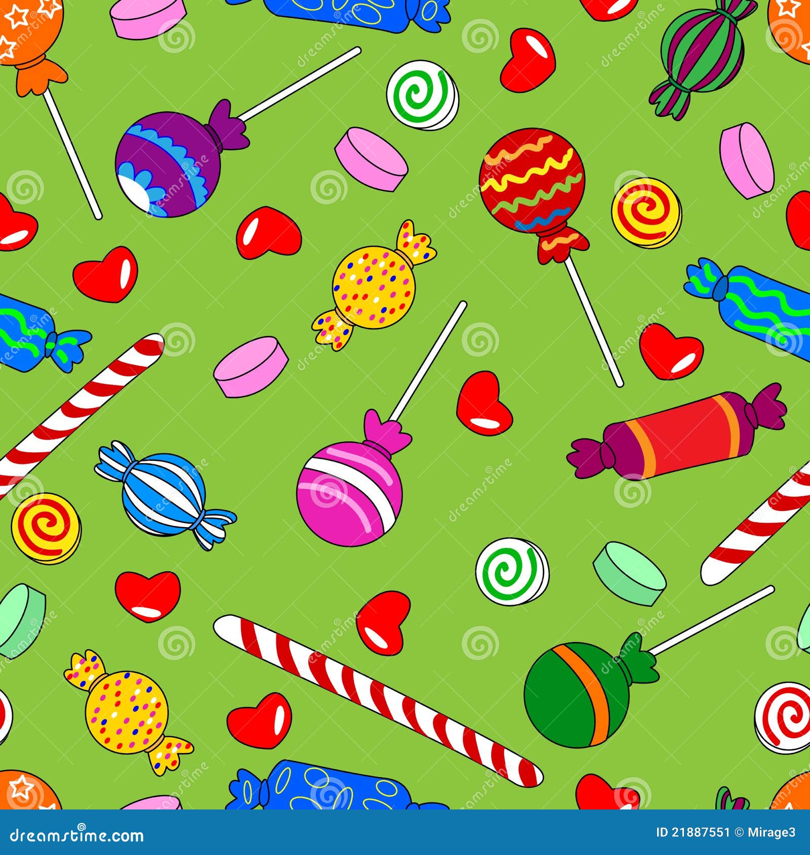 Seamless candy pattern stock vector. Illustration of seamless - 21887551