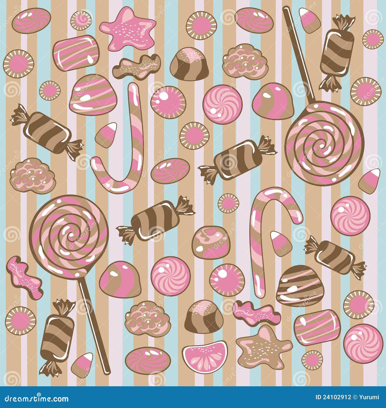 Seamless Candy Pattern stock vector. Illustration of energy - 24102912