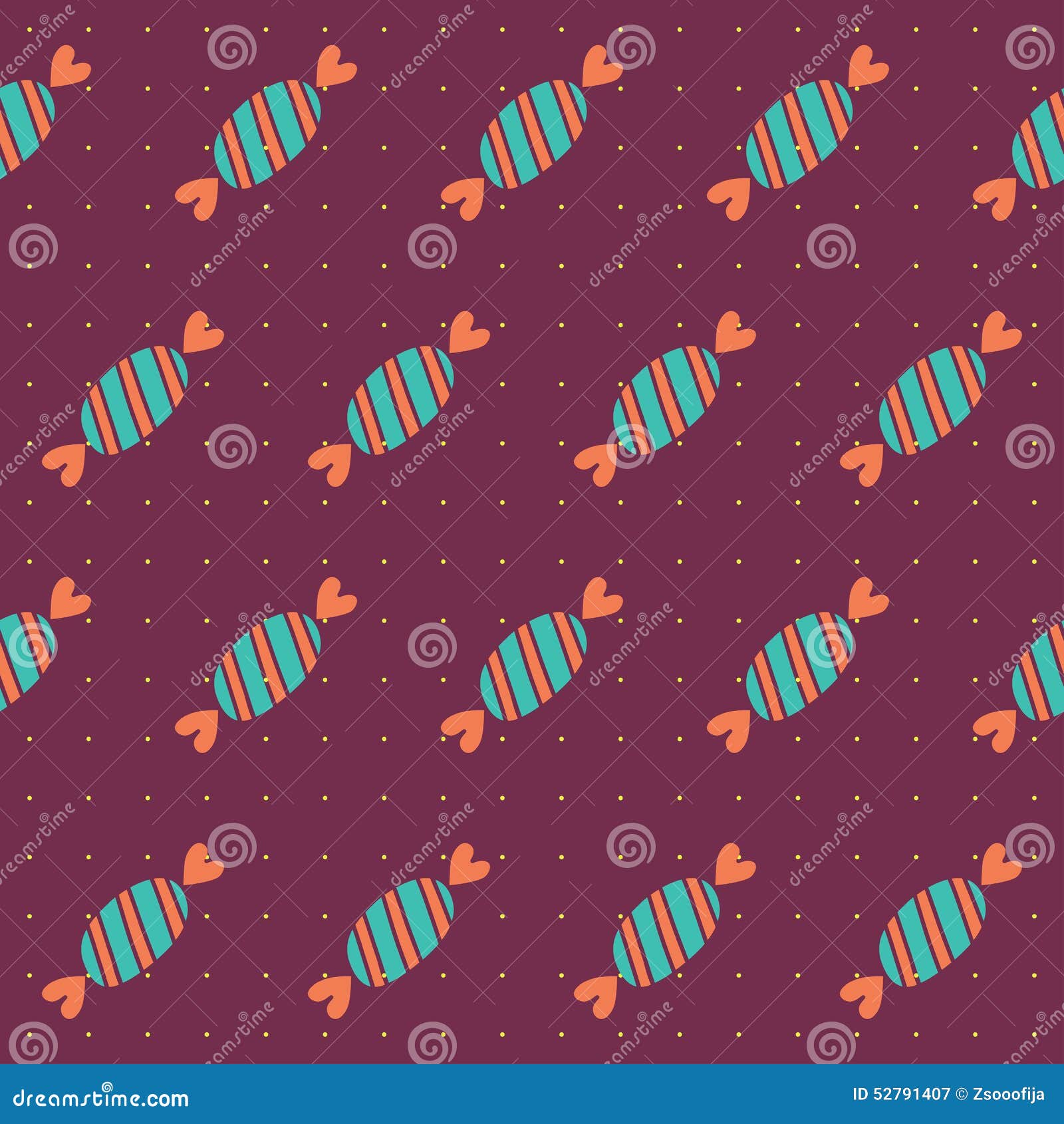 Seamless candy pattern stock vector. Illustration of childhood - 52791407