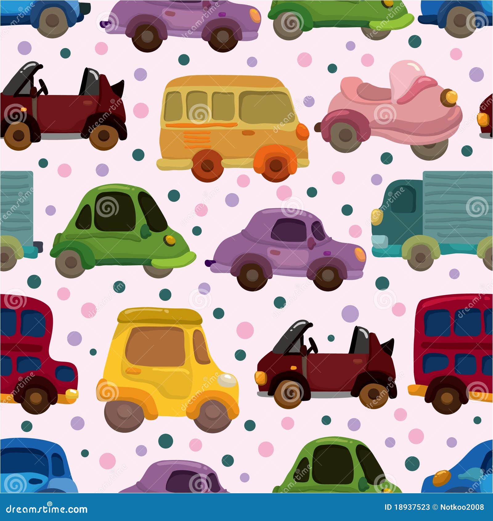 Seamless car pattern stock vector. Illustration of seamless - 18937523