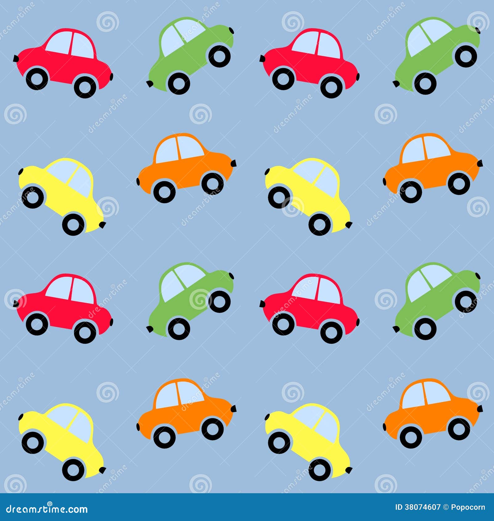 Seamless car pattern stock vector. Illustration of pattern - 38074607