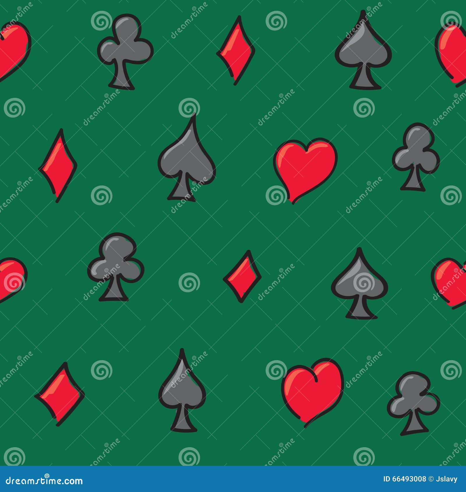 Seamless Card Suits stock vector. Illustration of spades - 66493008
