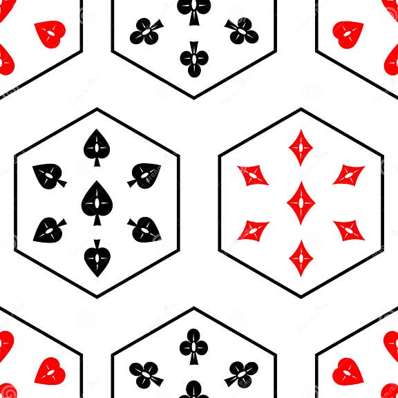 Seamless card suits 02 stock vector. Illustration of creative - 51287774