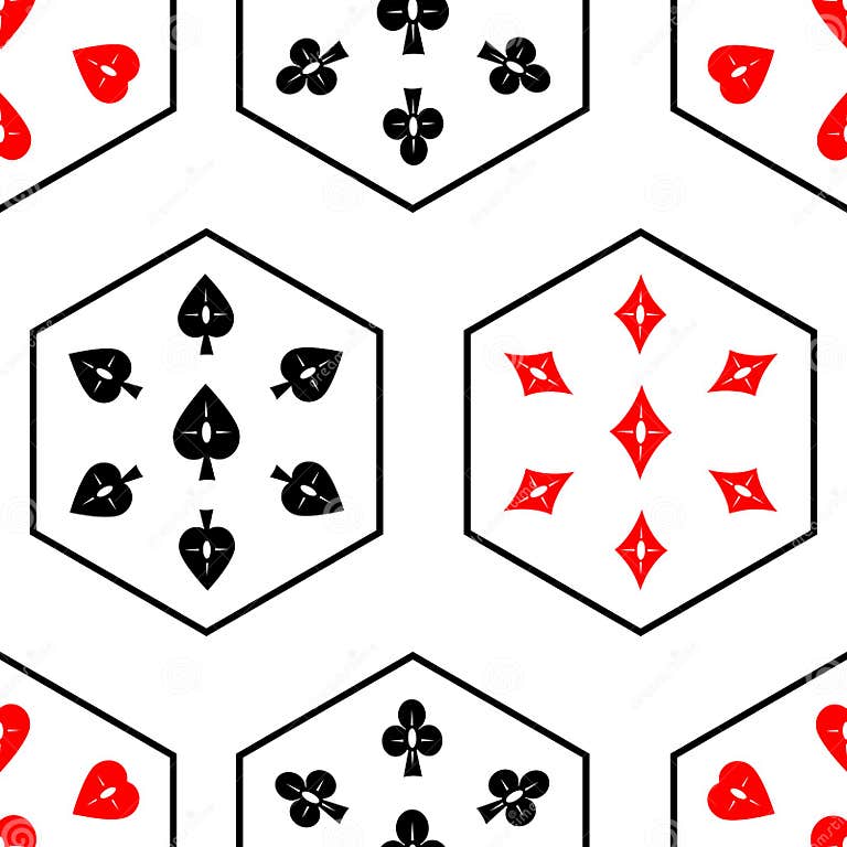 Seamless card suits 02 stock vector. Illustration of creative - 51287774