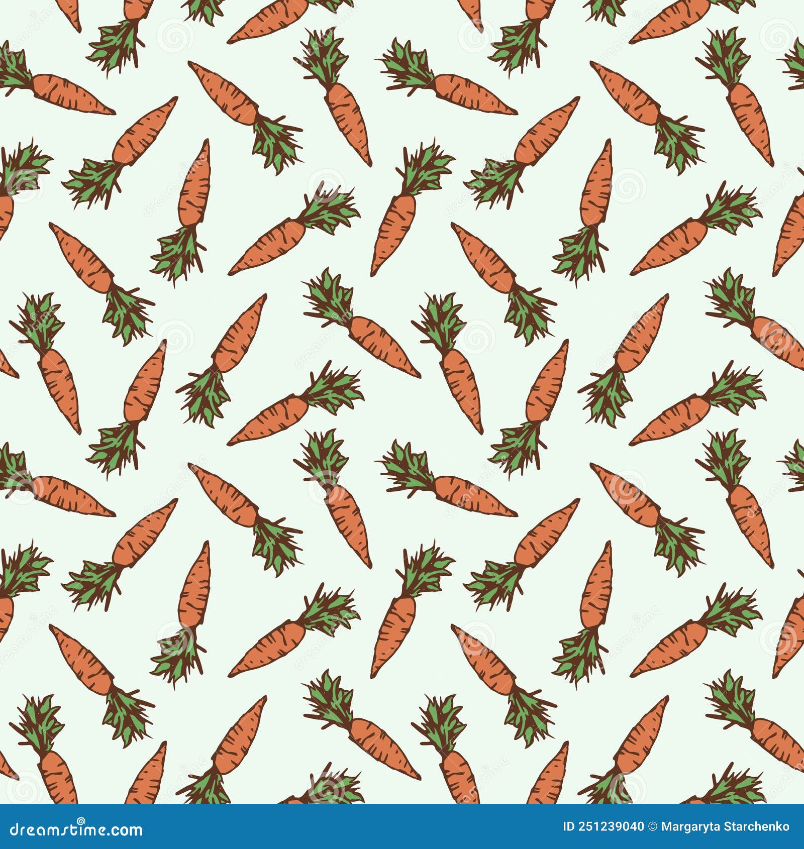 Seamless carrots pattern stock vector. Illustration of texture - 251239040