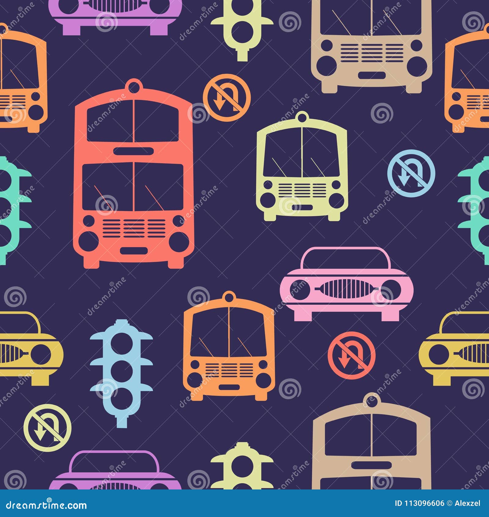 Seamless Cars Texture Vector Illustration | CartoonDealer.com #10994072