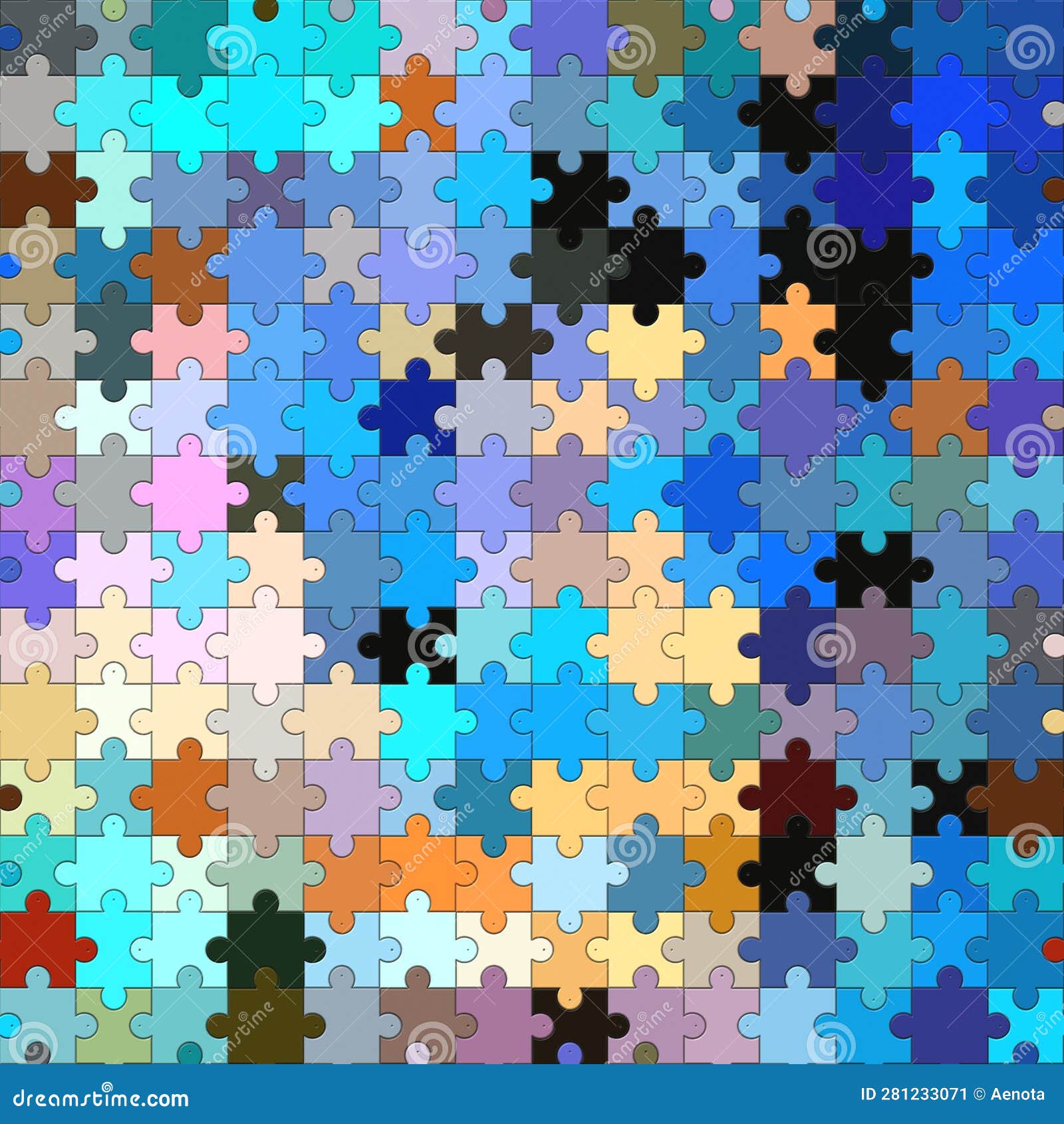 Seamless Carton Puzzle Pattern Stock Illustration - Illustration of ...