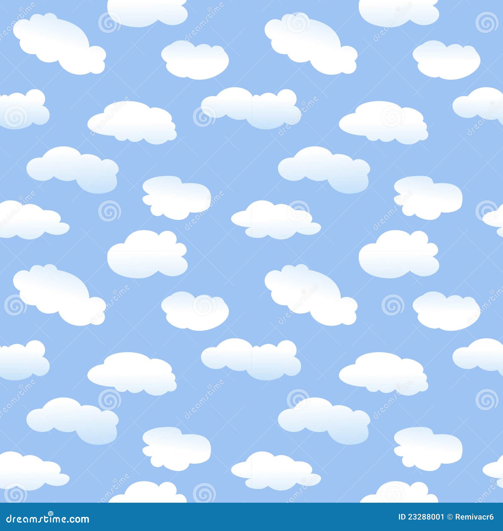 Seamless Cartoon Clouds Stock Image - Image: 23288001