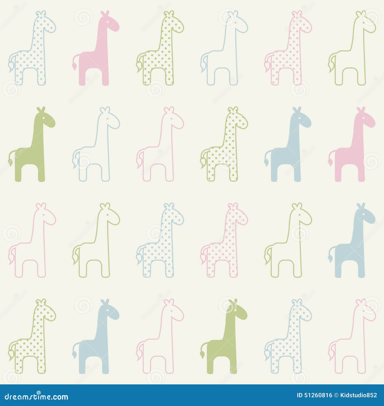 Giraffe Pattern Vector Illustration | CartoonDealer.com #36226936