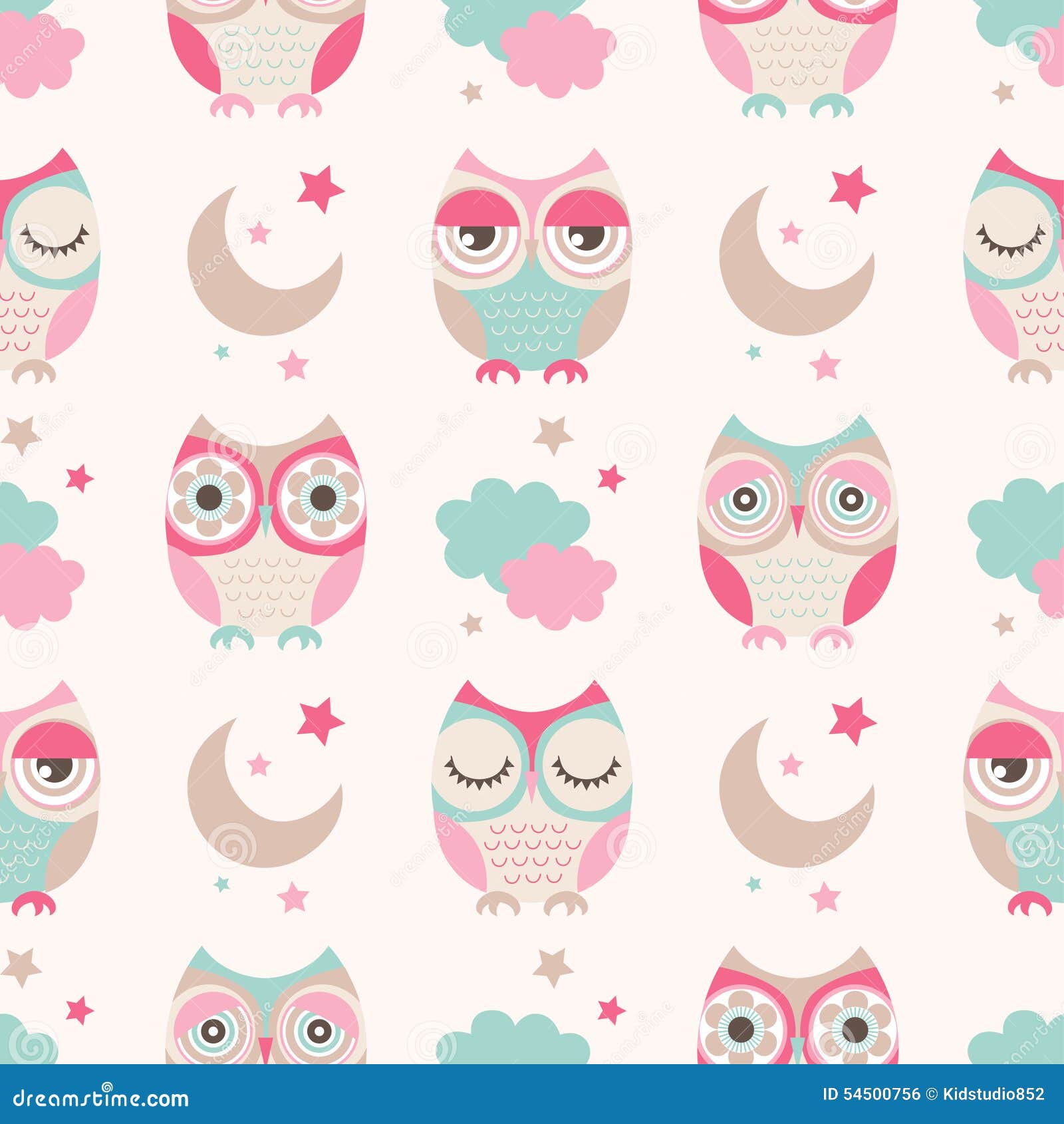 Seamless Cartoon Owls Birds Pattern Stock Vector - Illustration of ... Seamless Cartoon Owls Birds Pattern Stock Vector - Illustration of ...