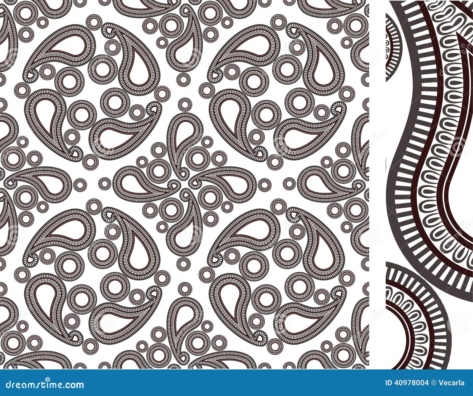 Seamless cashmere pattern stock vector. Illustration of wrapping - 40978004