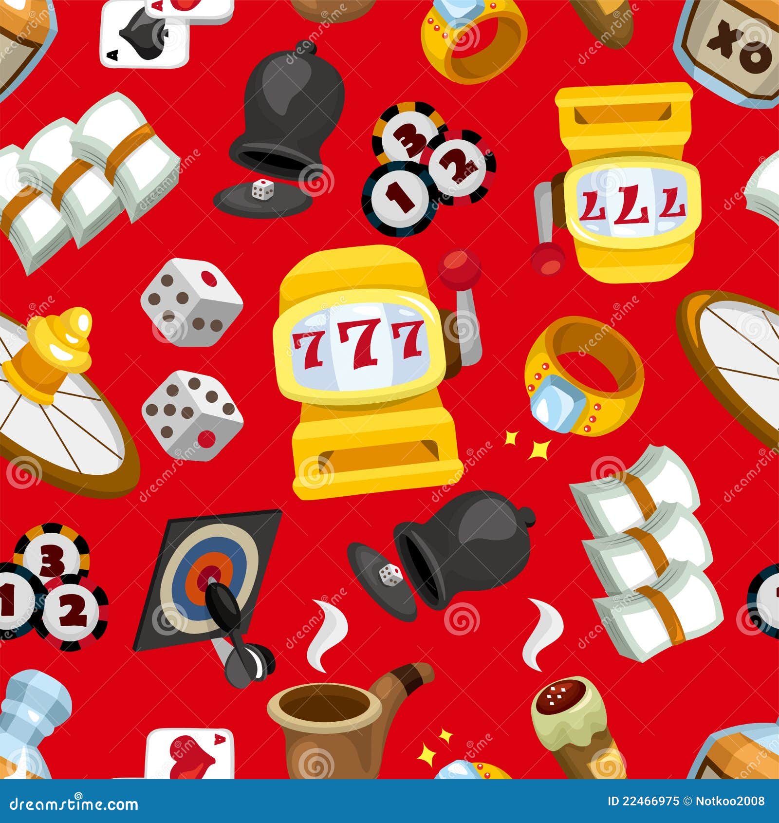 Seamless casino pattern stock vector. Illustration of decor - 22466975