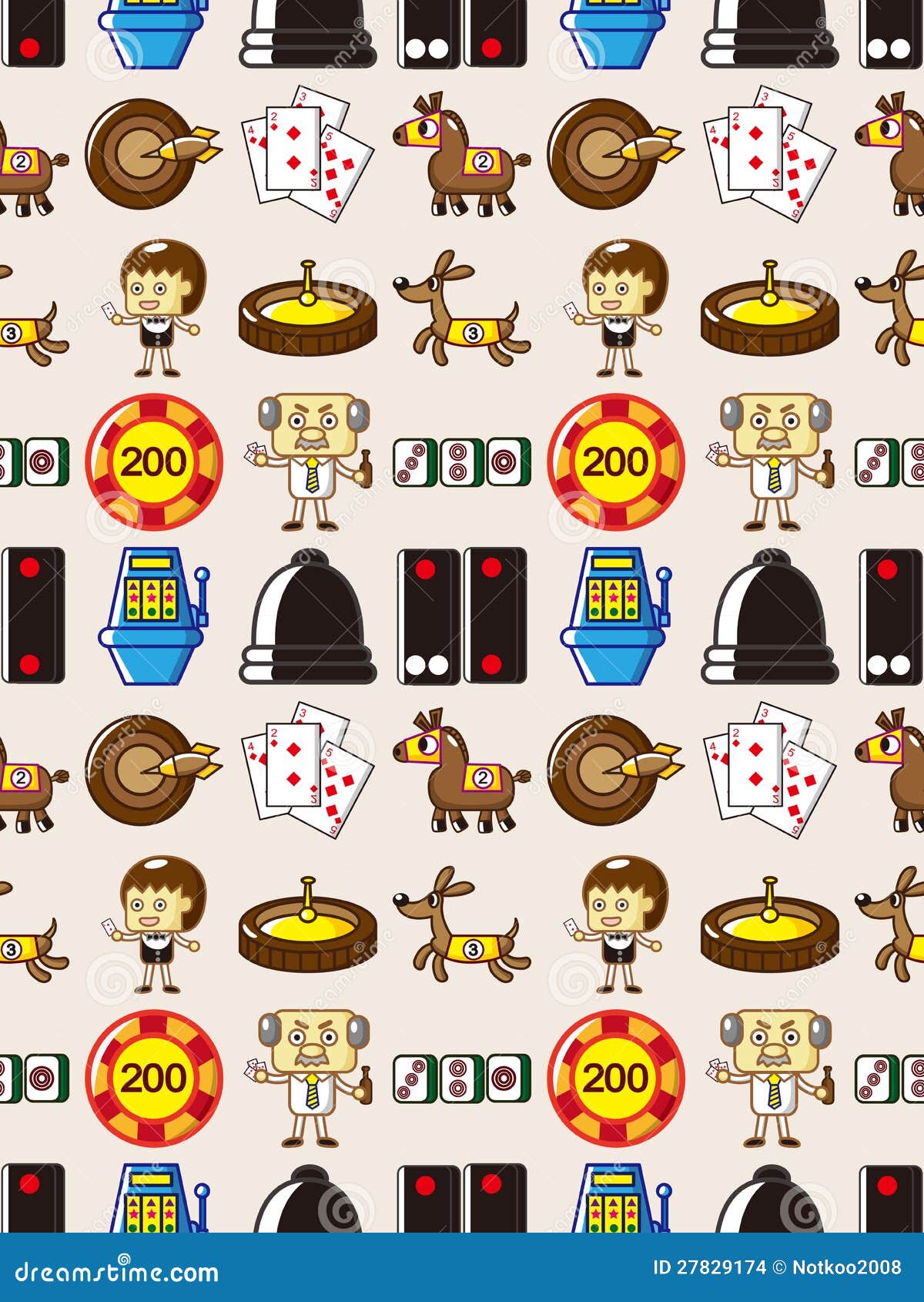 Seamless Casino pattern stock vector. Illustration of chance - 27829174
