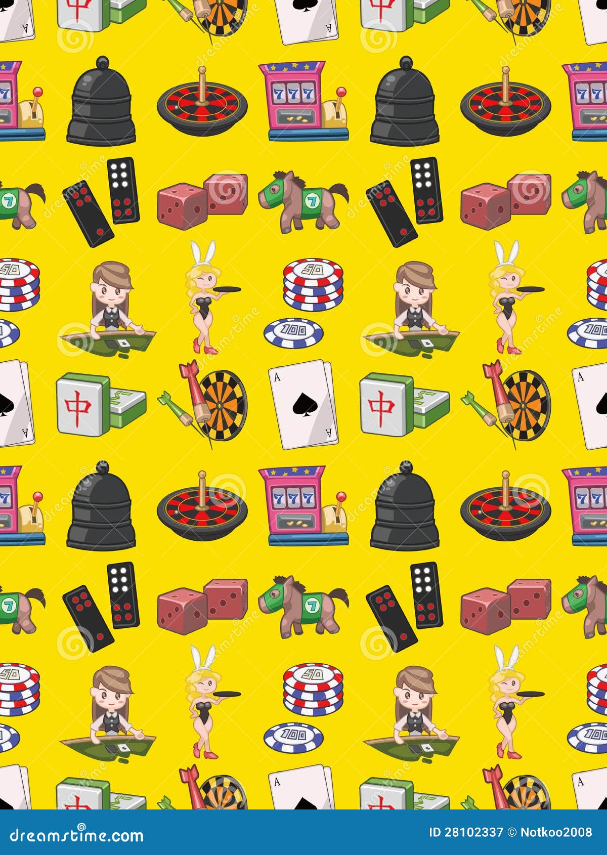 Seamless casino pattern stock vector. Illustration of flush - 28102337