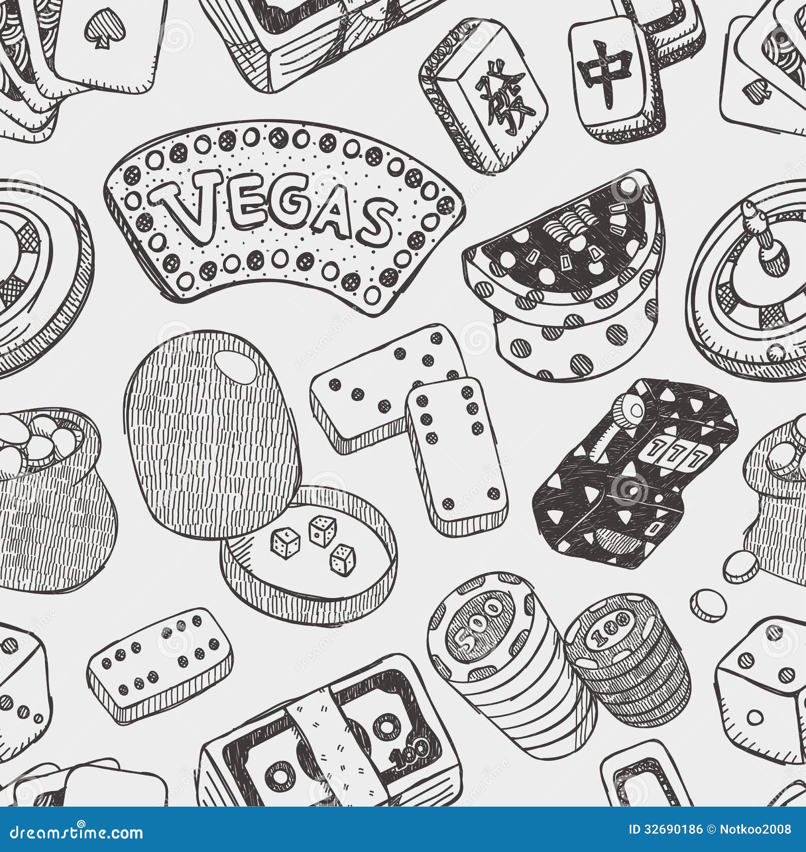 Seamless casino pattern stock vector. Illustration of pattern - 32690186