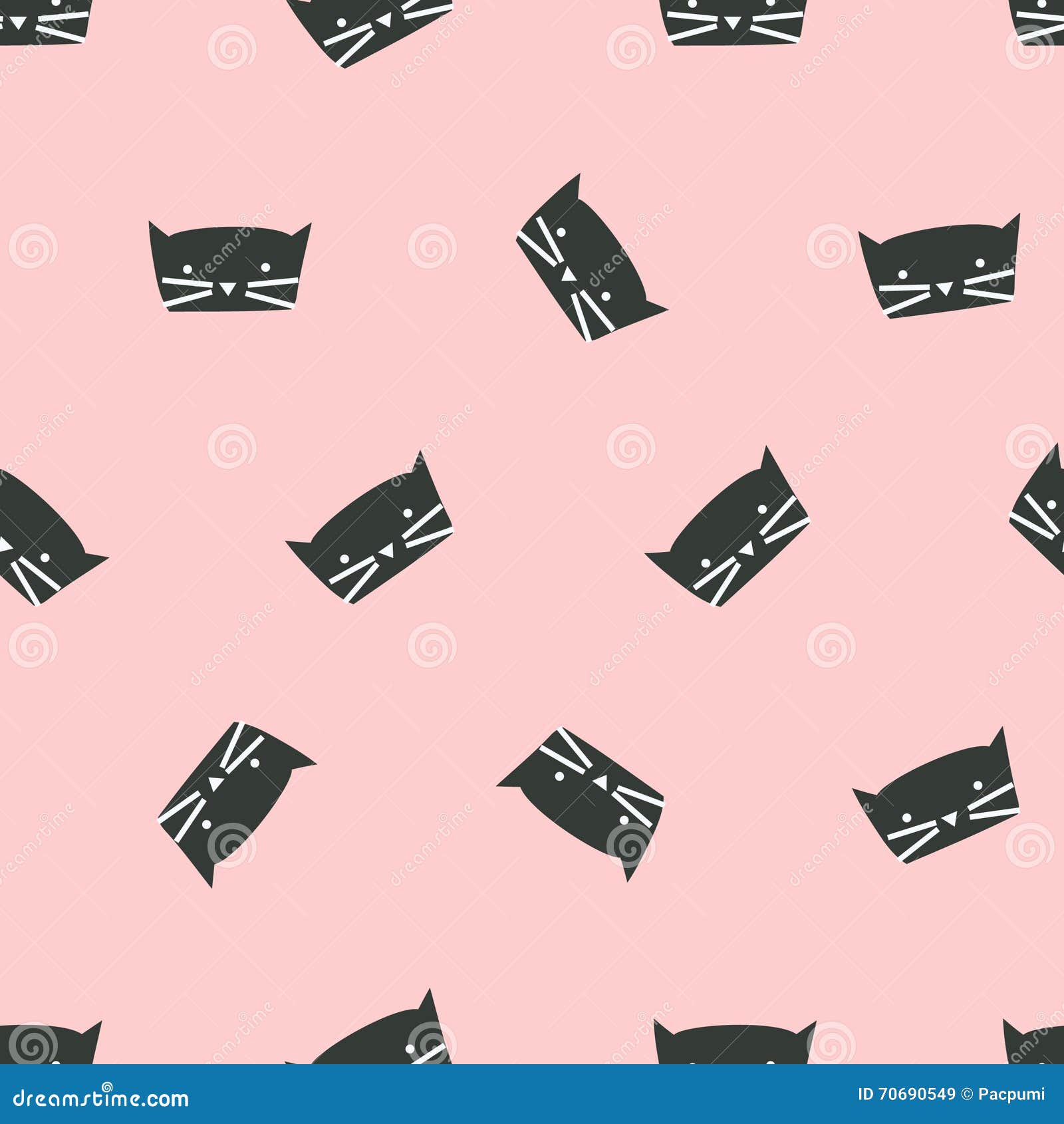 Seamless cat pattern stock illustration. Illustration of wrap - 70690549
