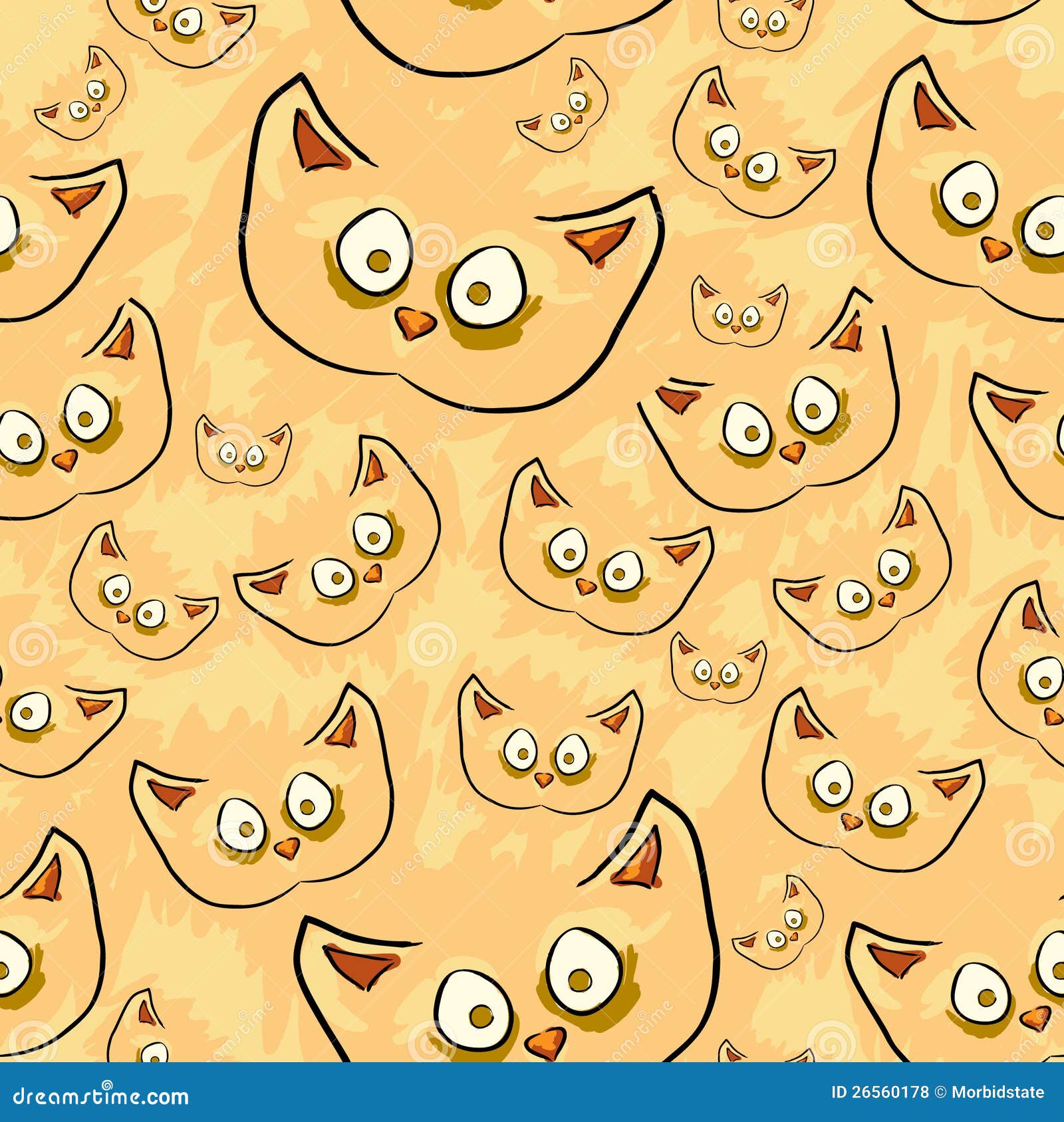 Seamless cat texture stock vector. Illustration of design - 26560178