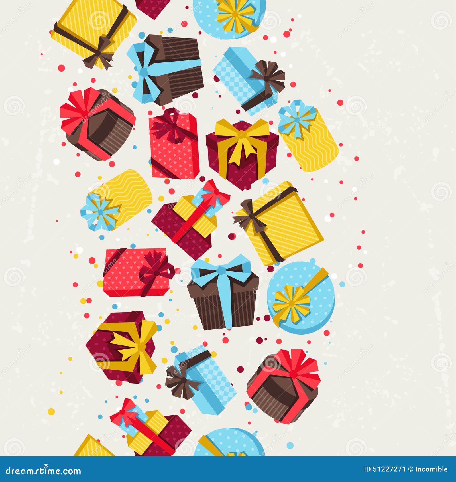 Seamless Celebration Pattern with Colorful Gift Stock Vector ...