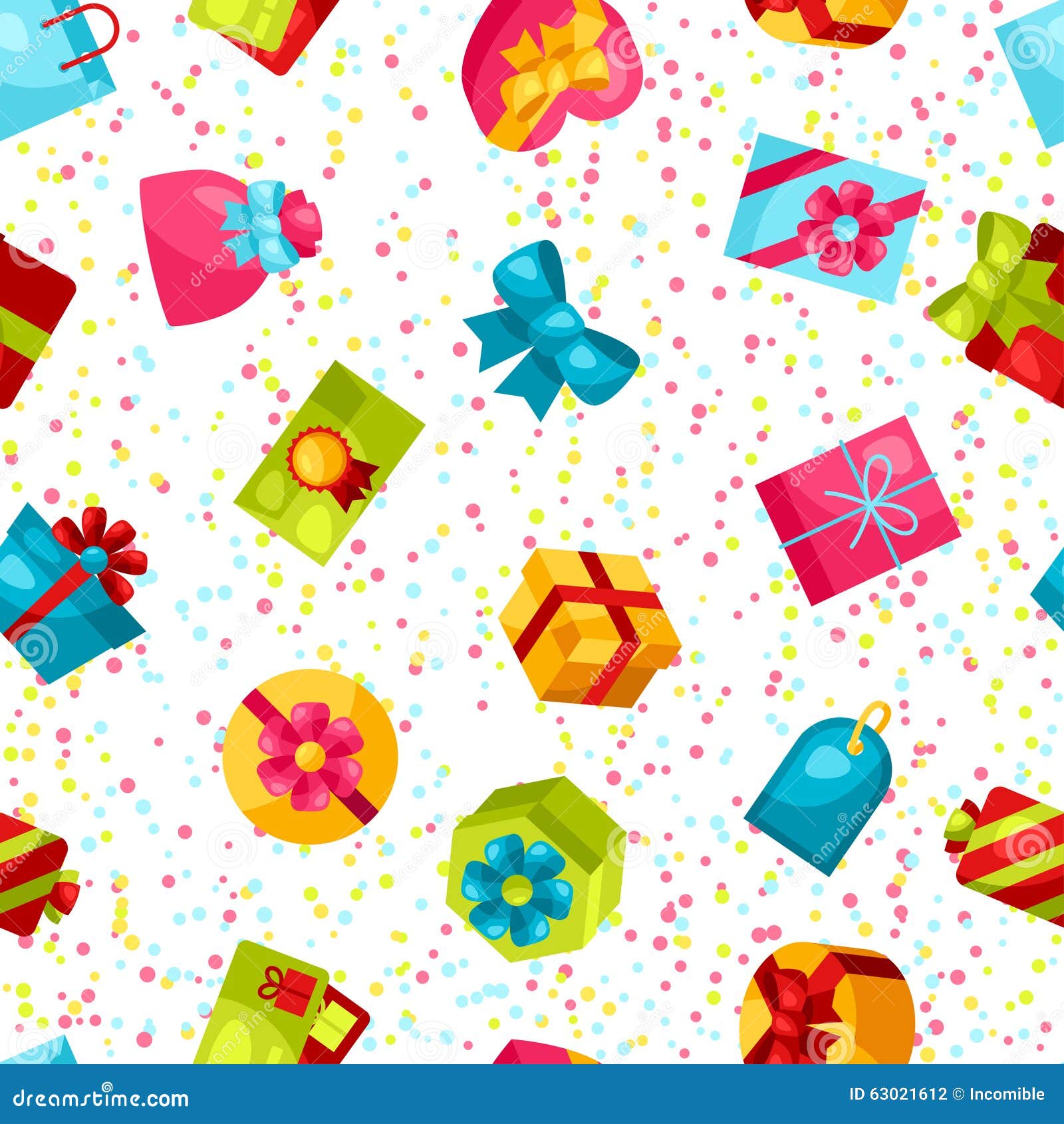 Seamless Celebration Pattern with Colorful Gift Stock Vector ...