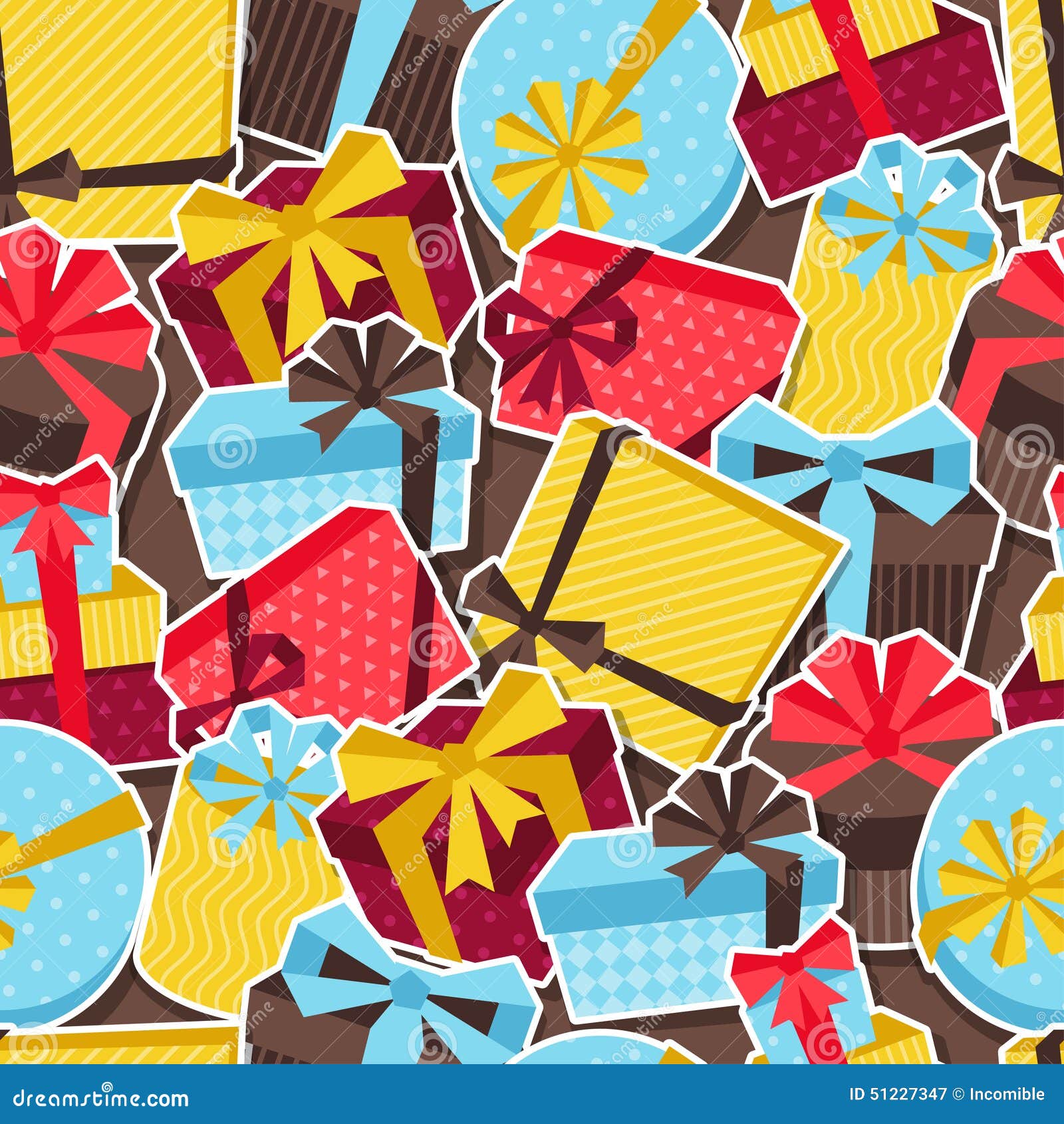 Set Of Sticker Gift Boxes. Vector Illustration. | CartoonDealer.com ...