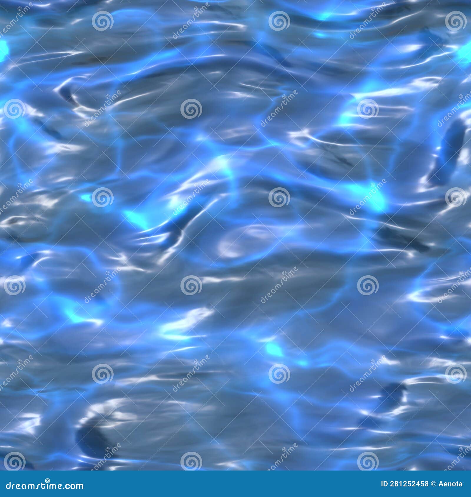 Seamless Cerulean Water Pattern Stock Illustration - Illustration of ...