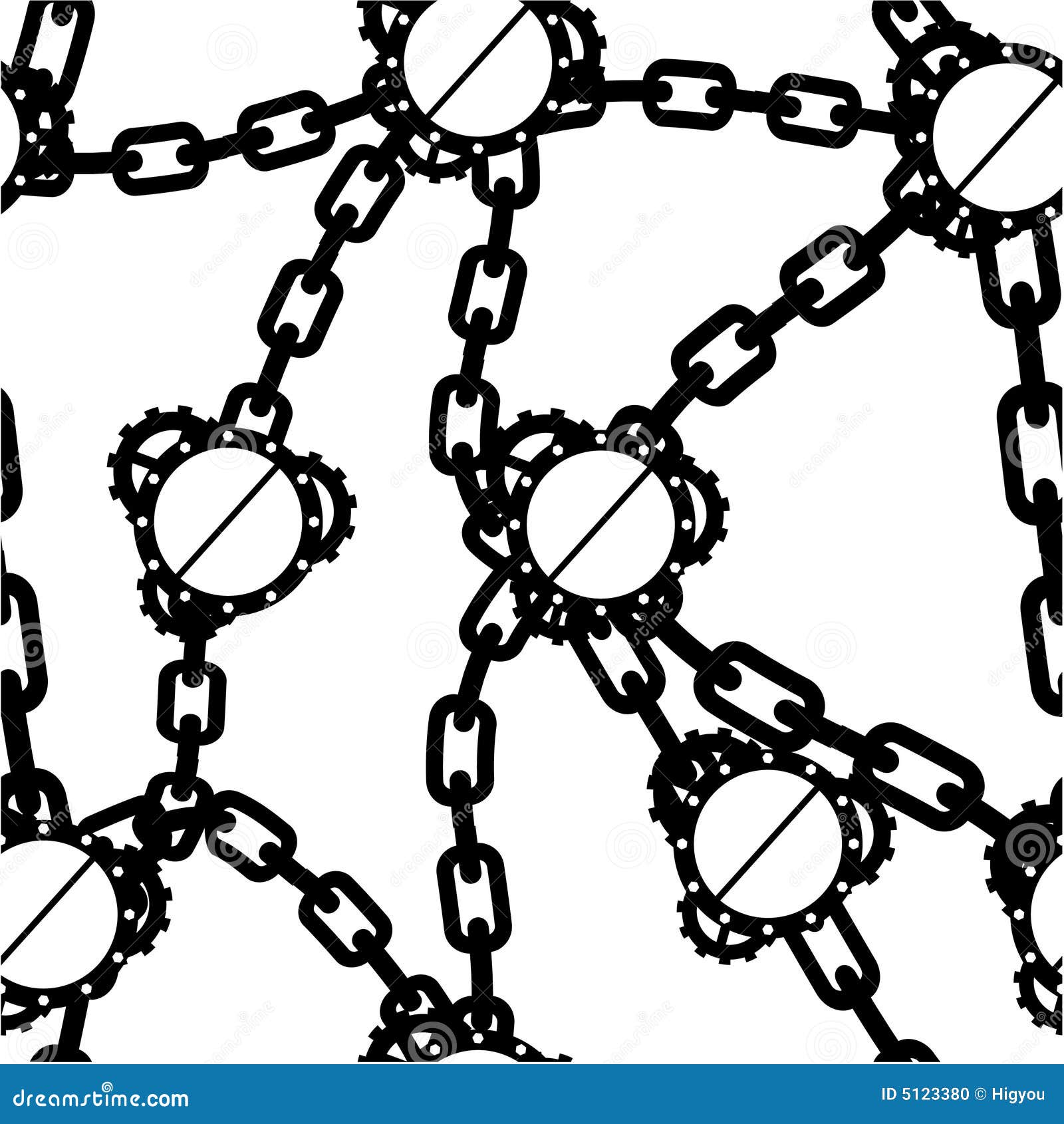 Seamless Chain stock vector. Illustration of chain, endless - 5123380