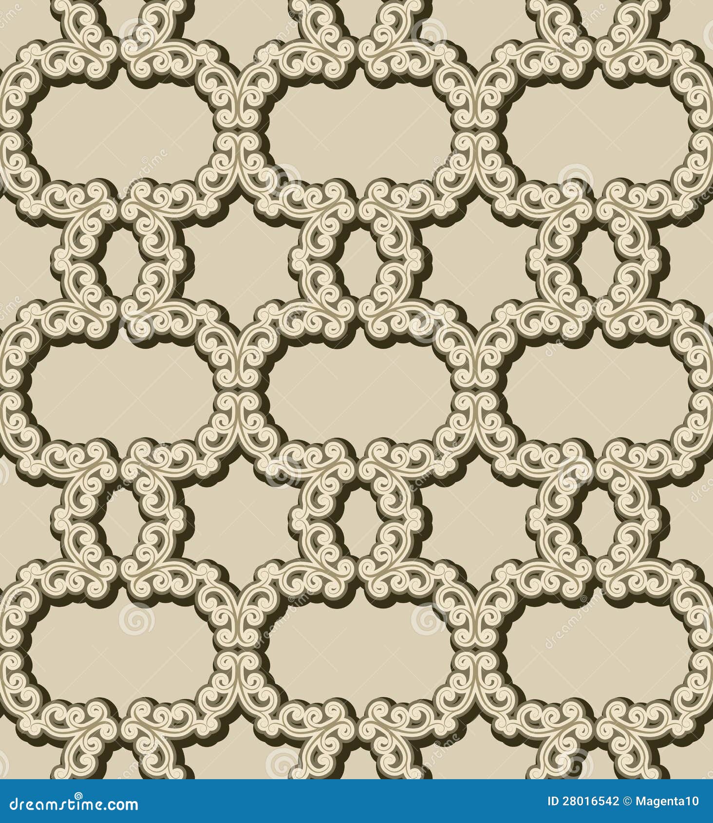 Seamless chain pattern stock vector. Illustration of damask - 28016542