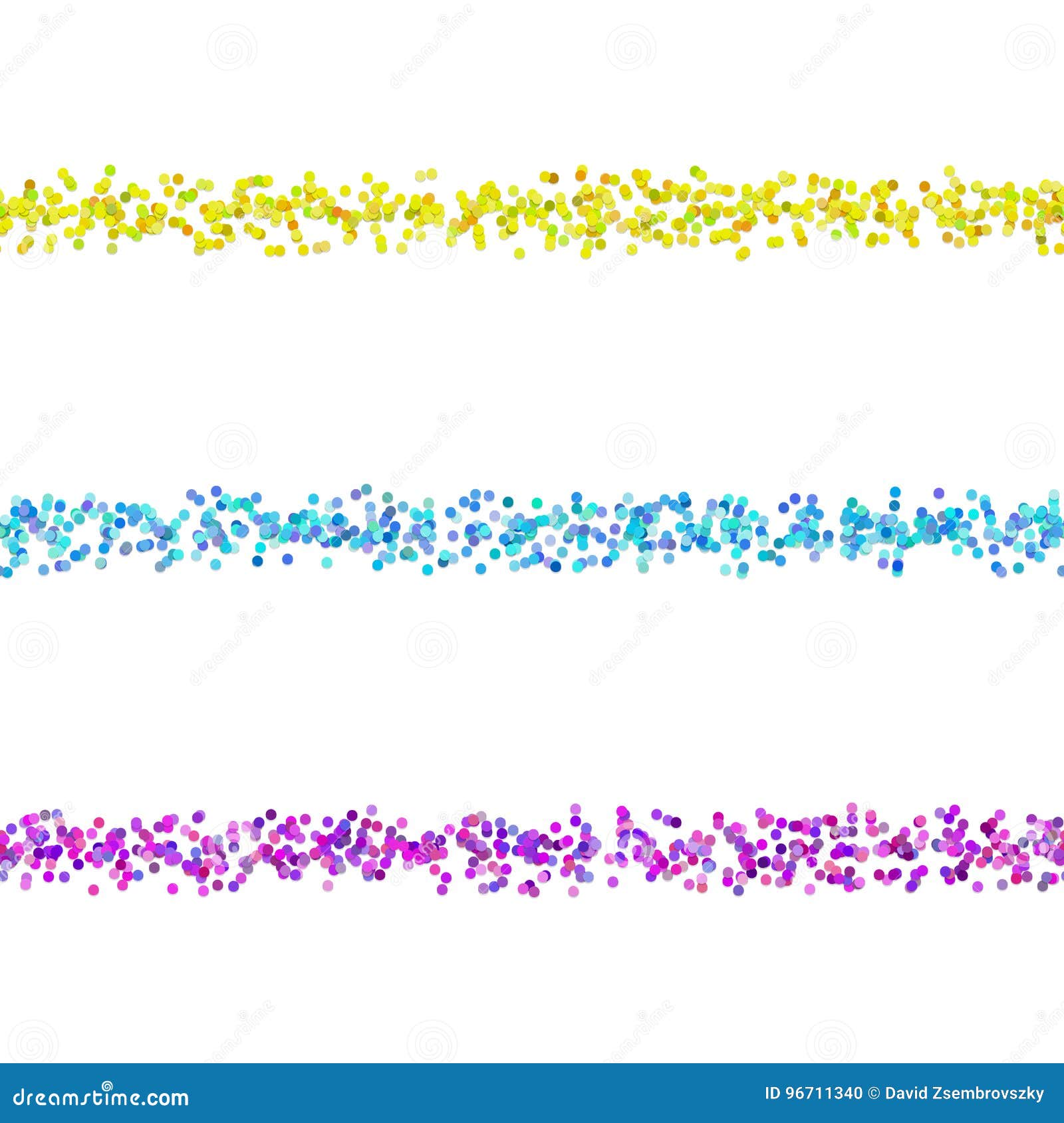 Seamless Chaotic Dot Pattern Text Separator Line Design Set - Vector ...