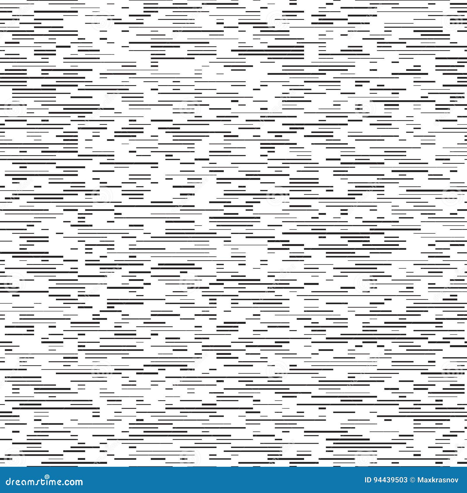 Seamless Chaotic Line Pattern. Vector Black and White Background Stock ...