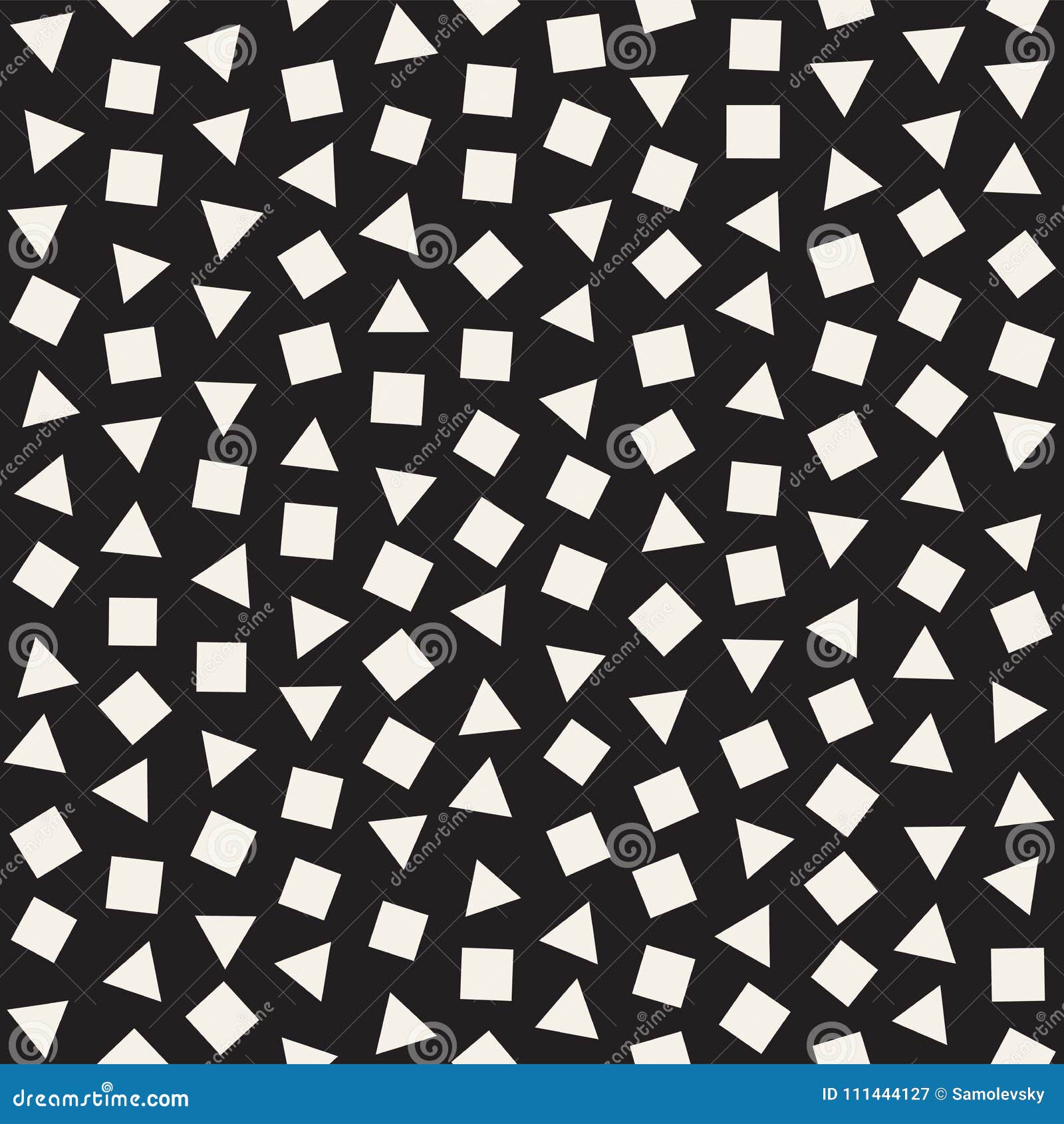Seamless Chaotic Patterns. Randomly Scattered Geometric Shapes ...