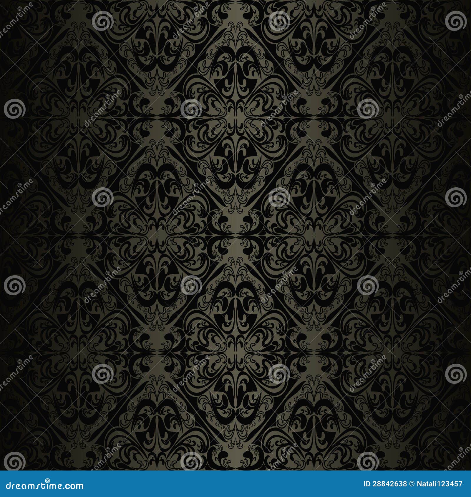 Seamless Charcoal Leaves Wallpaper Pattern Vector Illustration ...