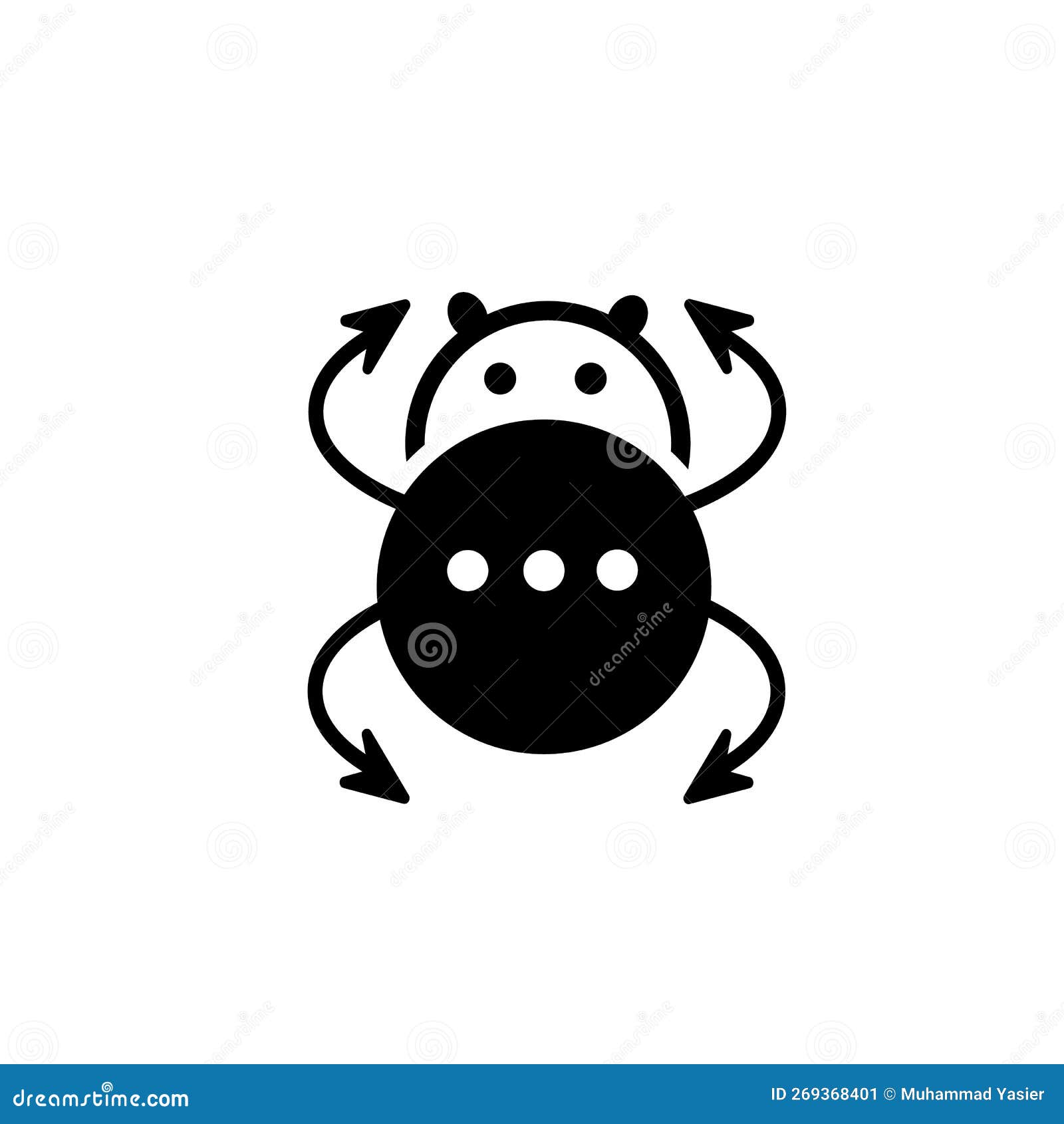 Seamless Chat Bot Logo Design Vector Stock Vector - Illustration of ...