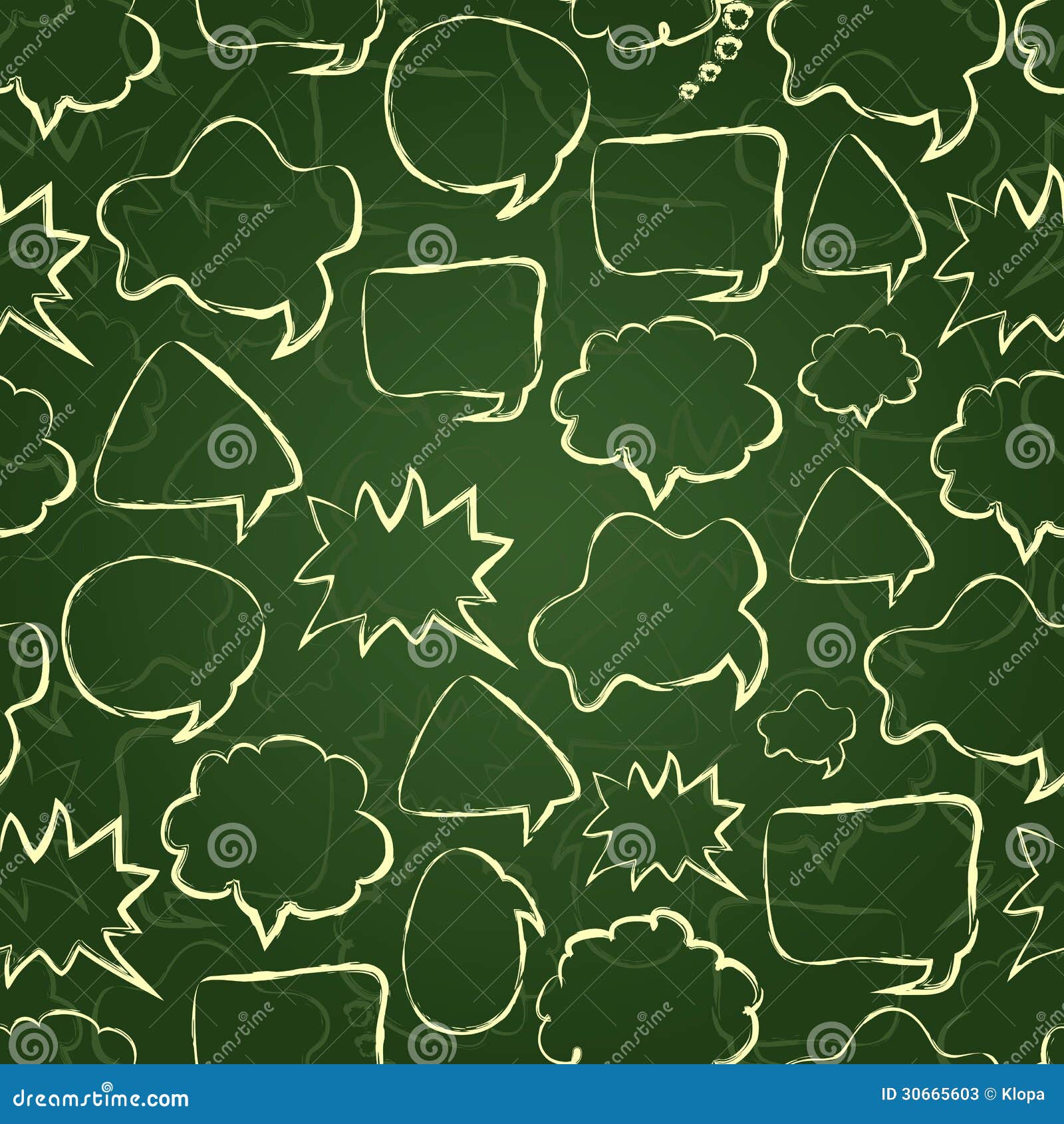 Seamless Chat Pattern with Speech Bubble Silhouette Stock Illustration ...