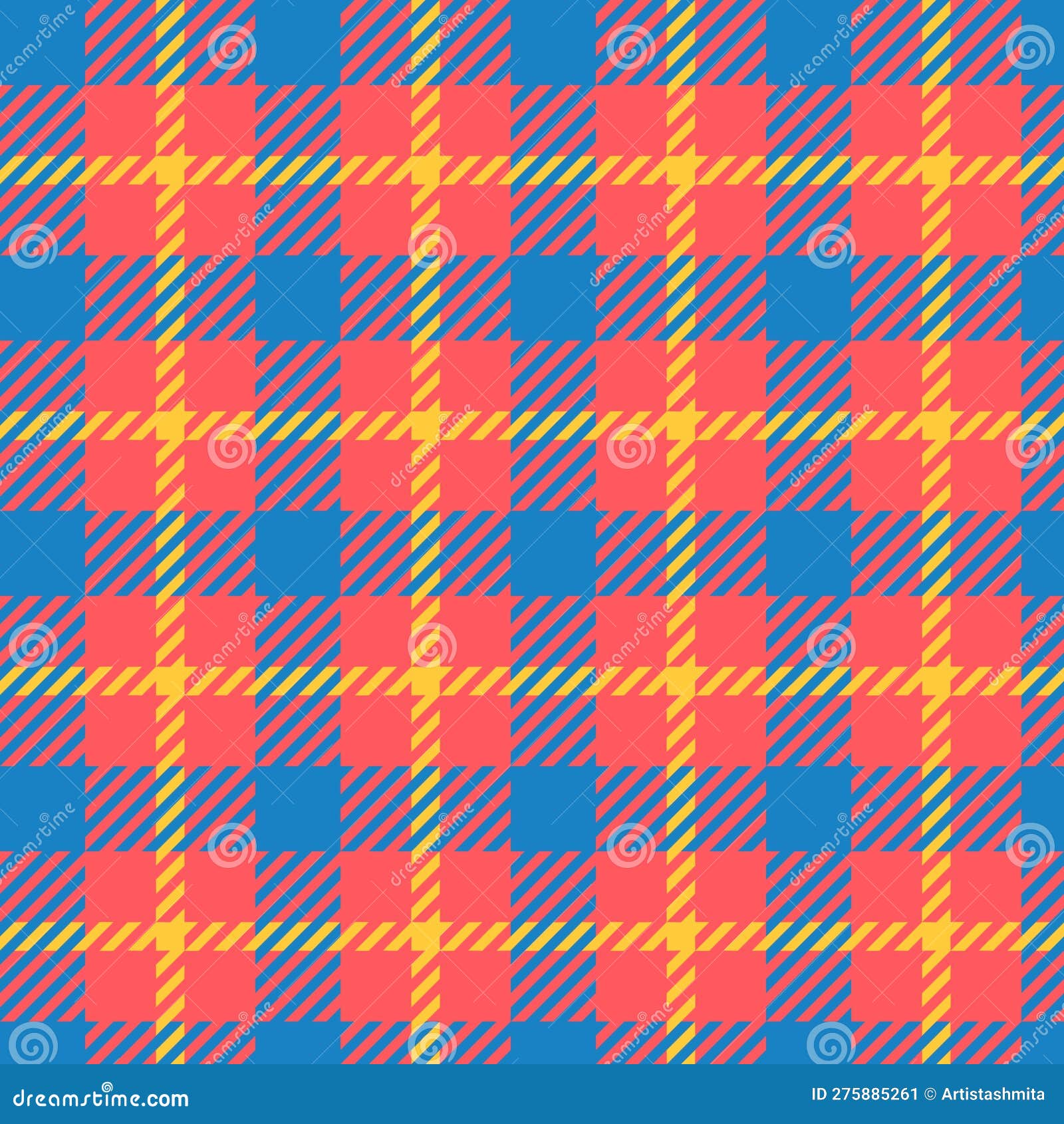 Checked Plaid Pattern Design Stock Illustration - Illustration of ...