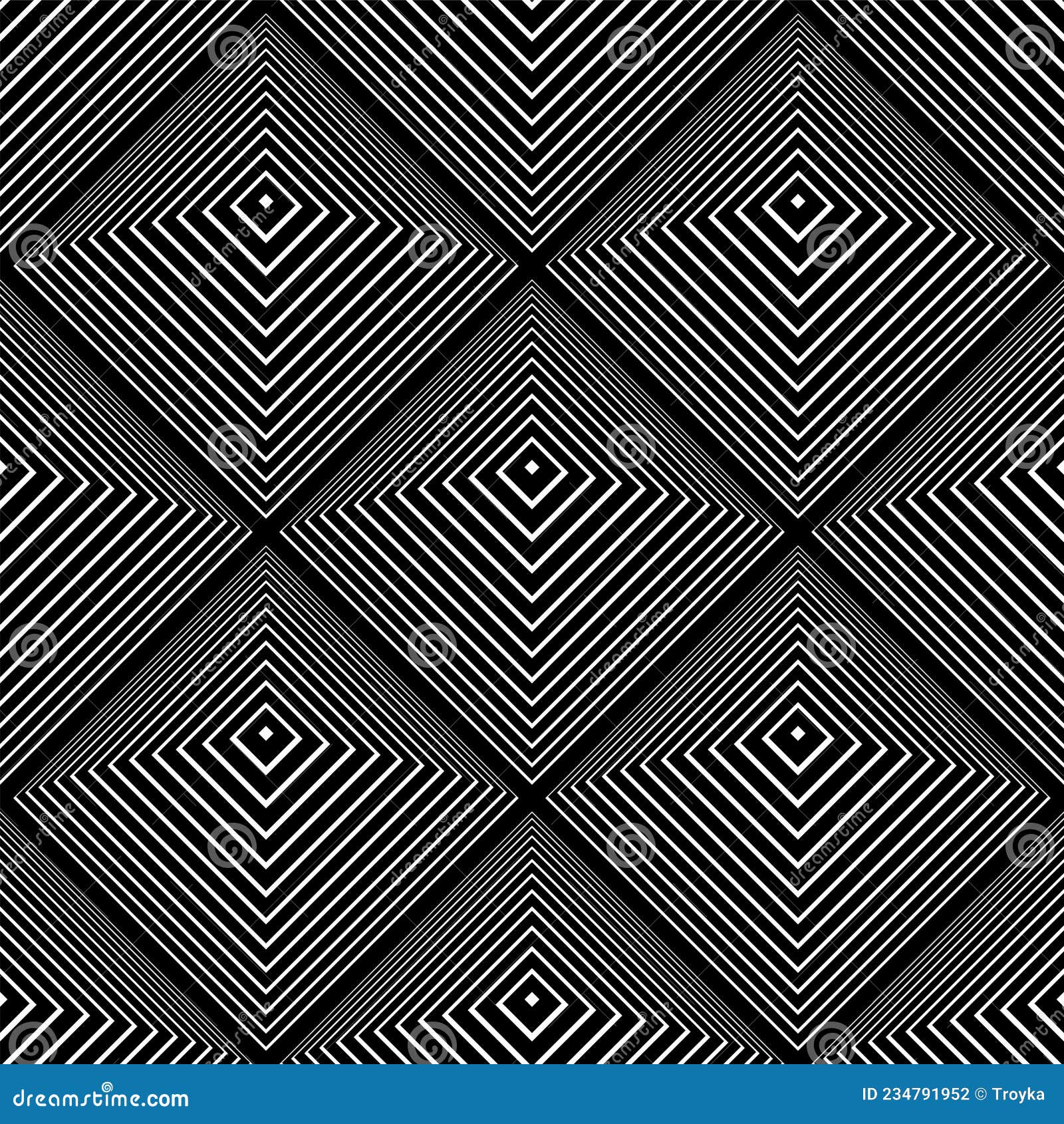 Seamless Checked Op Art Pattern with 3D Illusion Effect Stock Vector ...