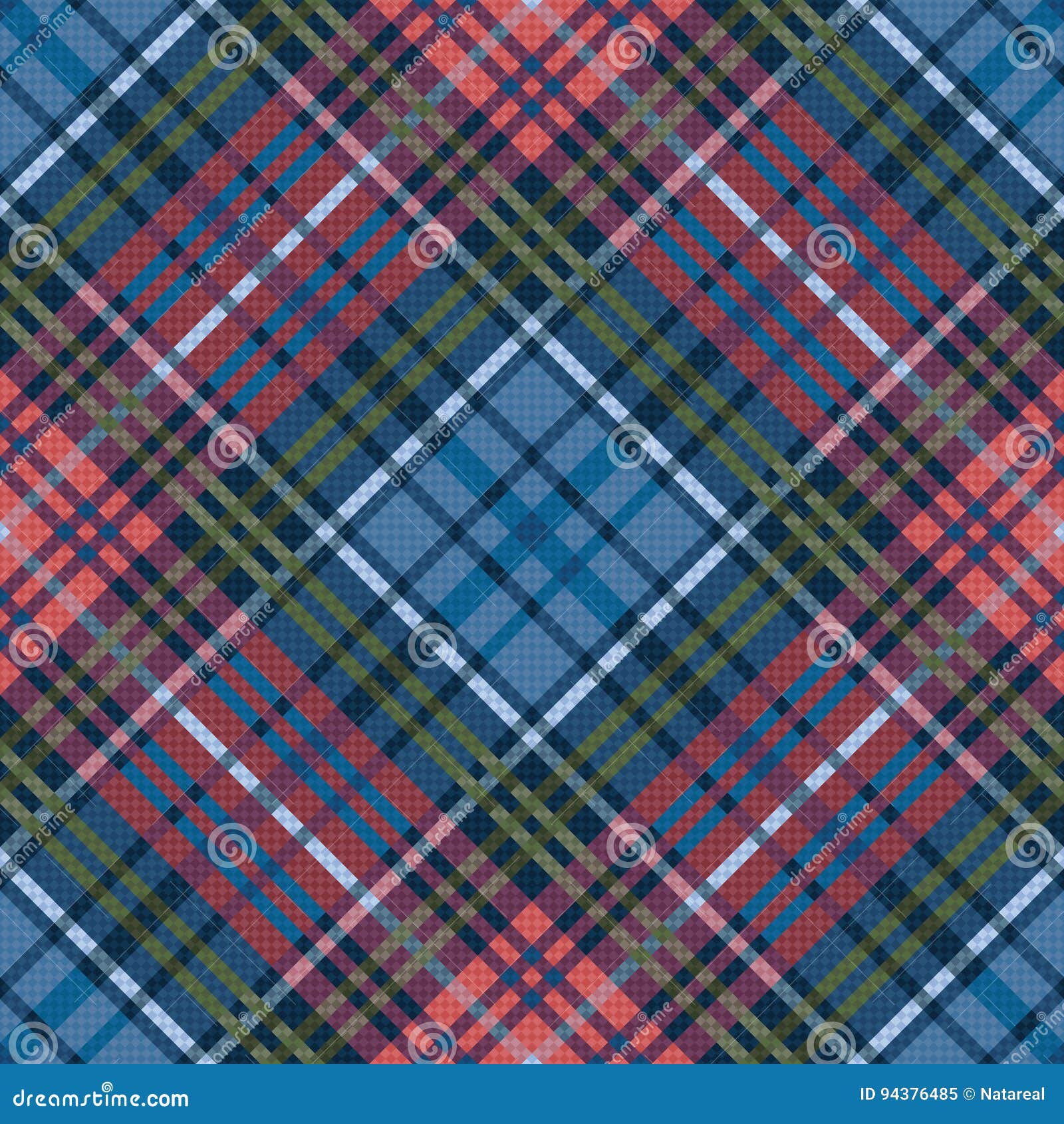 Seamless Checkered Diagonal Pattern Stock Vector - Illustration of ...