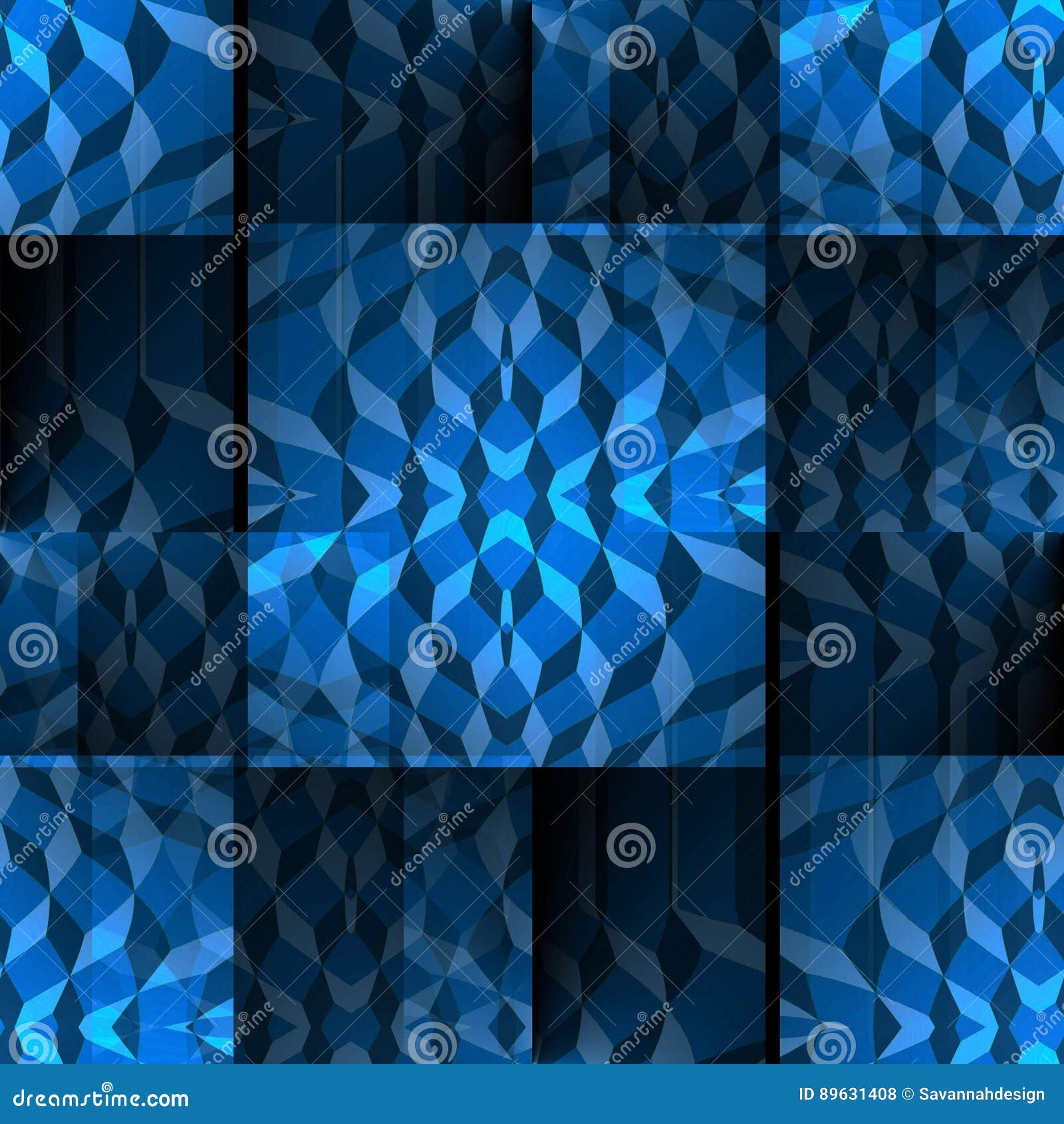 Seamless Checkered Diamond Pattern Blue Gray Black Stock Illustration ...