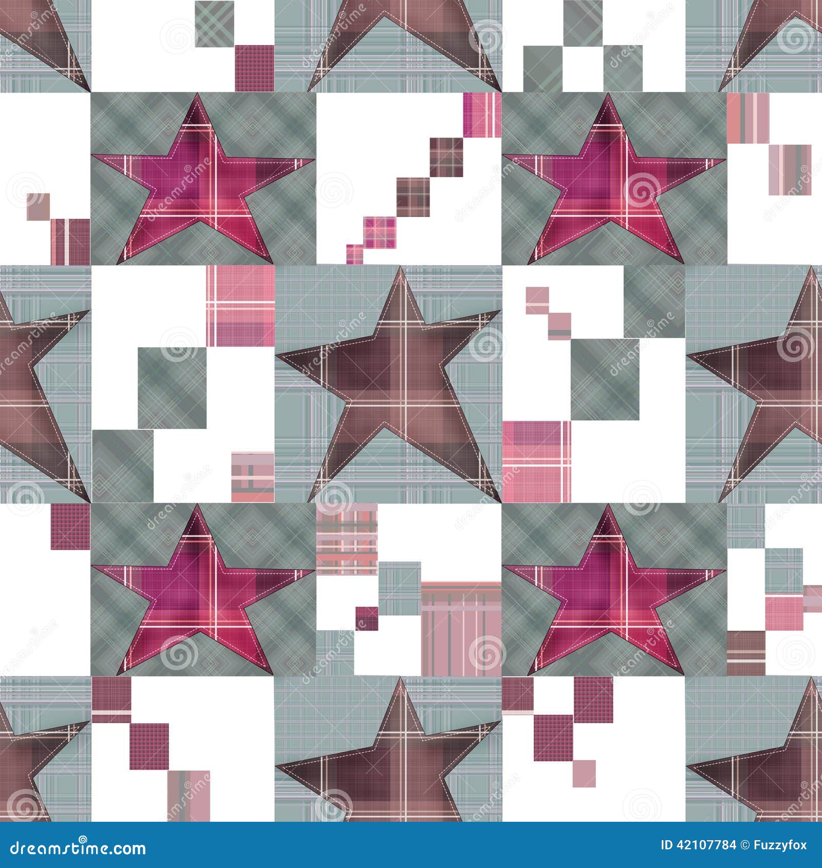 Patchwork Stars Background Vector Illustration | CartoonDealer.com ...