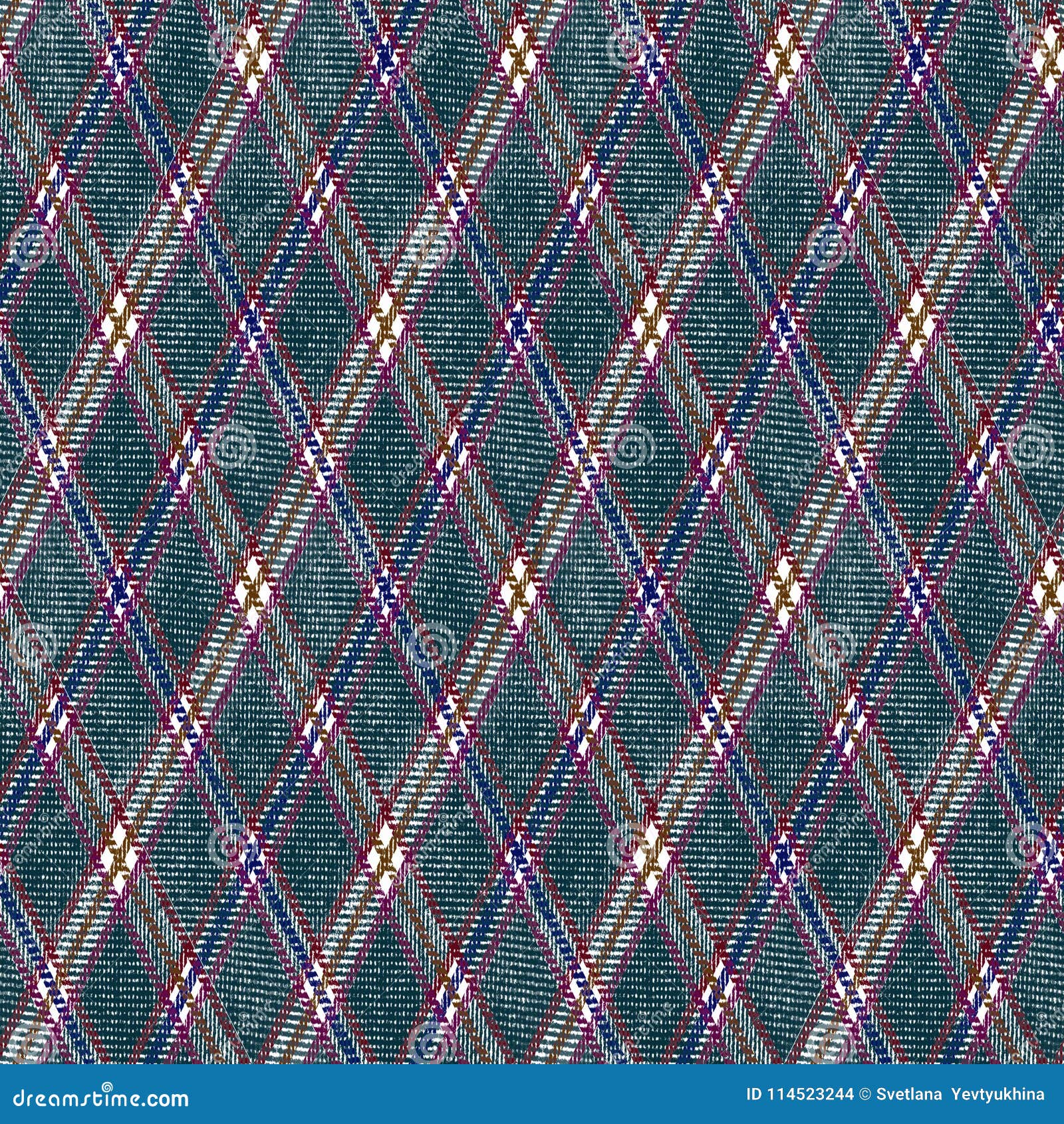 Seamless Checkered Pattern, Dark Blue Background. Stock Illustration ...