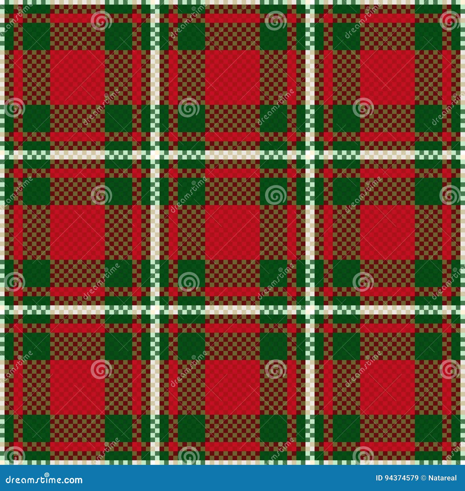 Seamless Checkered Pattern in Green and Red Stock Vector - Illustration ...