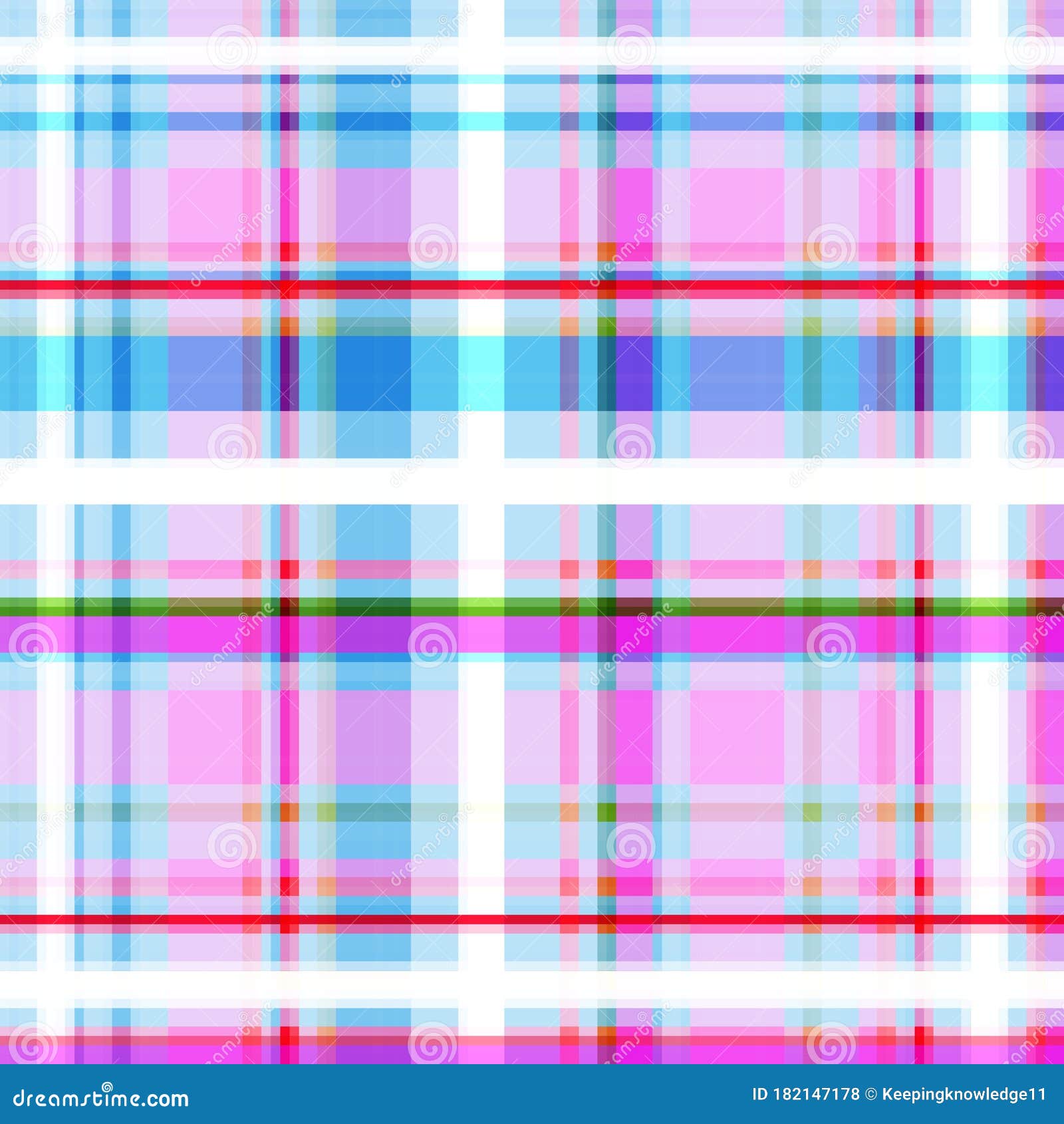 Seamless Checkered Pattern. Harmonious Interweaving of Stripes of Pink ...