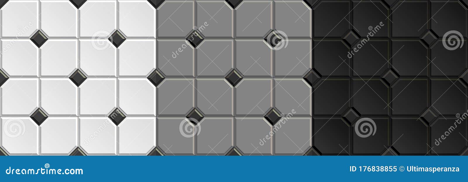 Seamless Checkered Patterns of Vintage Ceramic Floor. Repeating ...