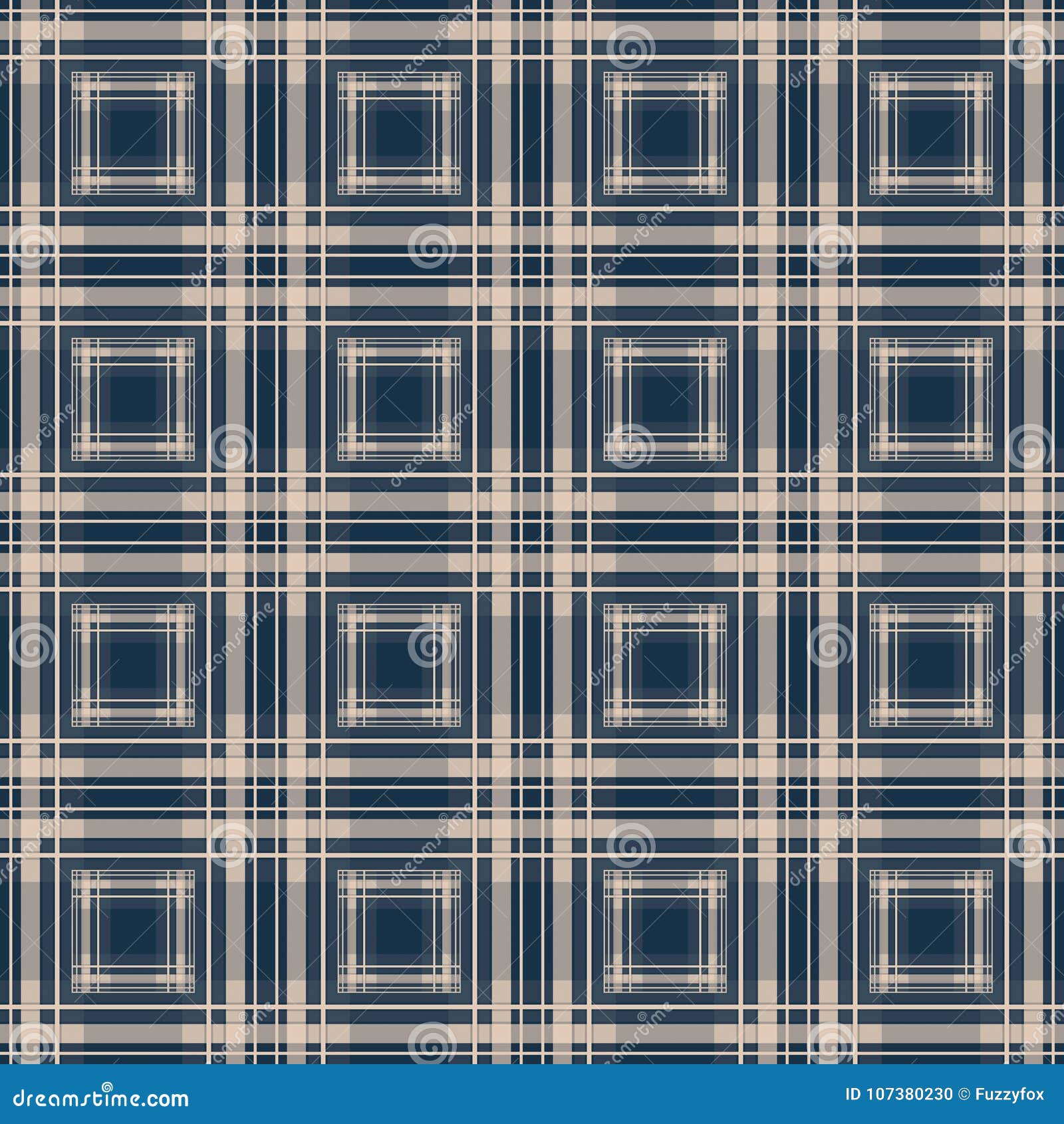 Seamless Checkered Plaid Pattern Stock Illustration - Illustration of ...