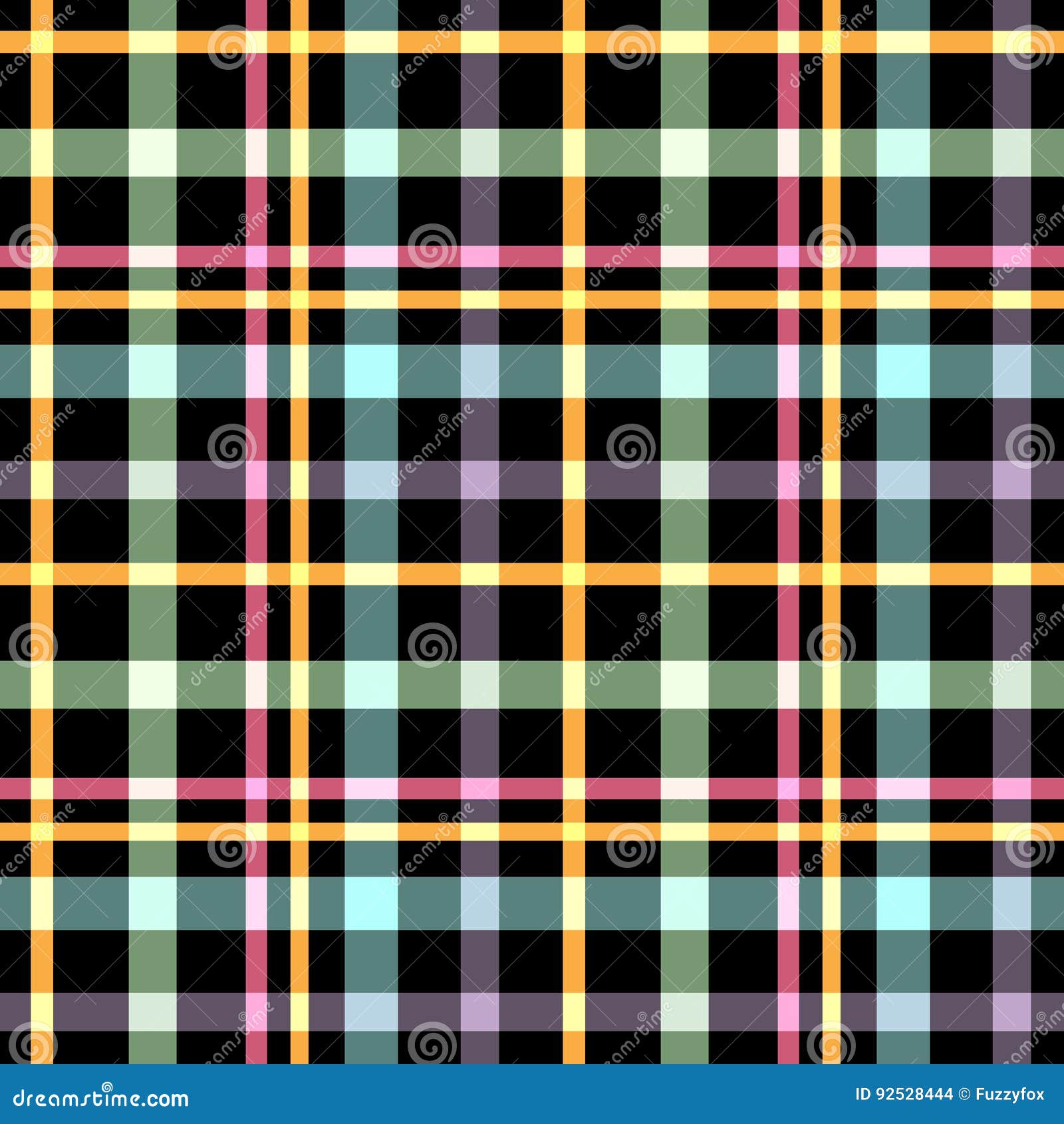 Seamless Checkered Plaid Pattern Stock Illustration - Illustration of ...