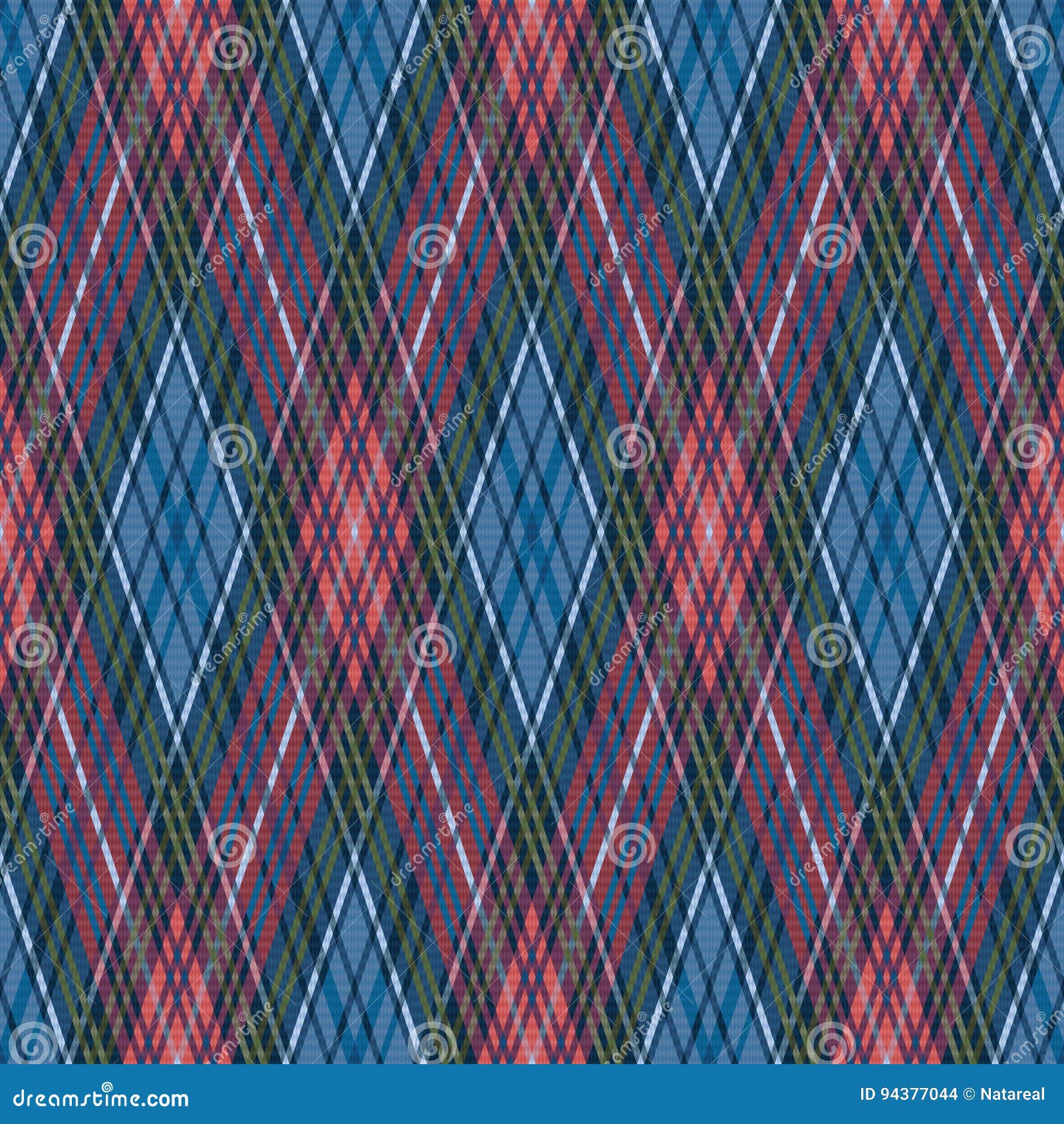 Seamless Checkered Rhombic Pattern Stock Vector - Illustration of ...