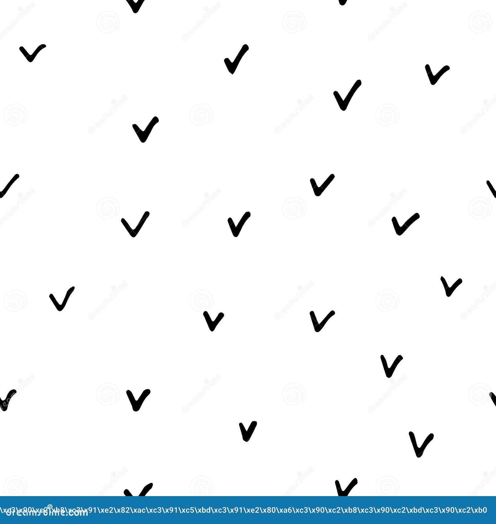 Seamless checkmark pattern stock illustration. Illustration of positive ...