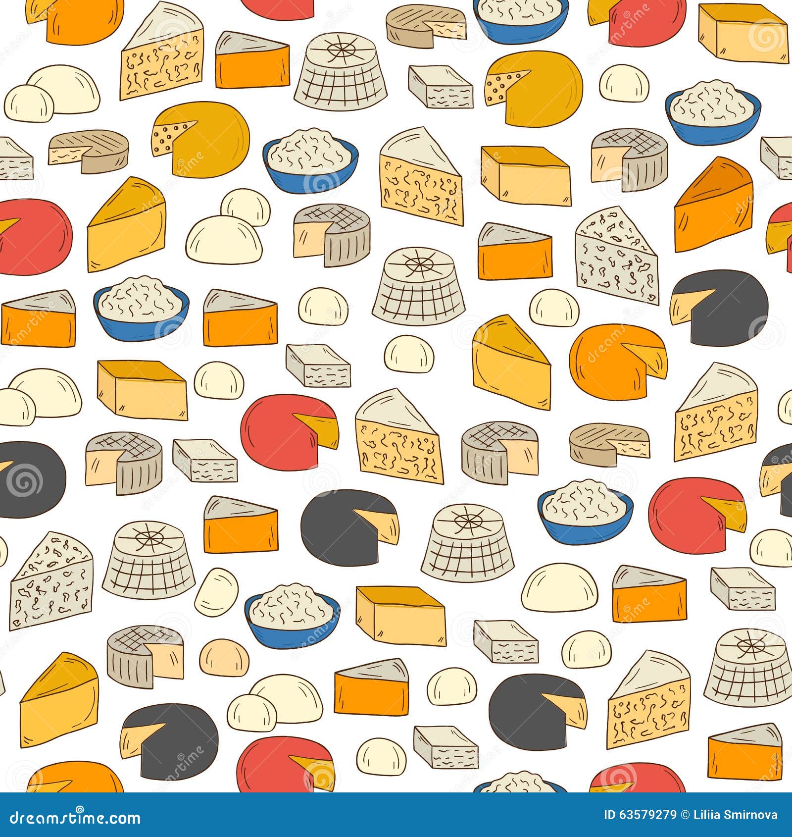 Seamless cheese background stock vector. Illustration of farm - 63579279