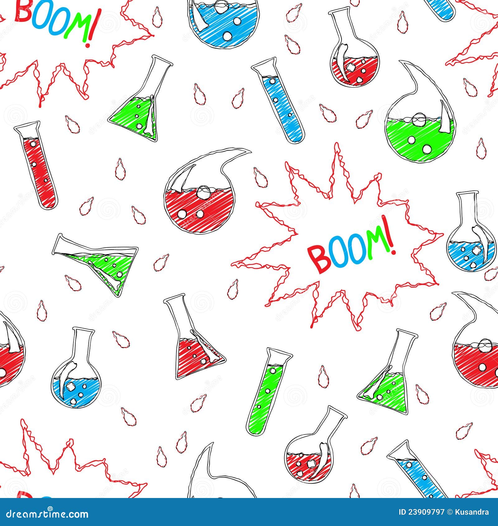 Seamless Chemical Pattern Cartoon Vector | CartoonDealer.com #143359589