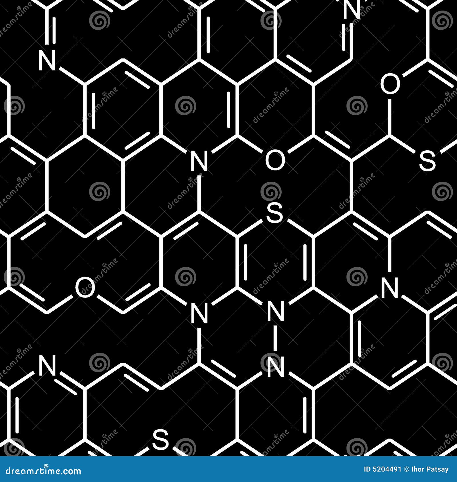 Seamless chemical pattern stock vector. Illustration of molecular - 5204491